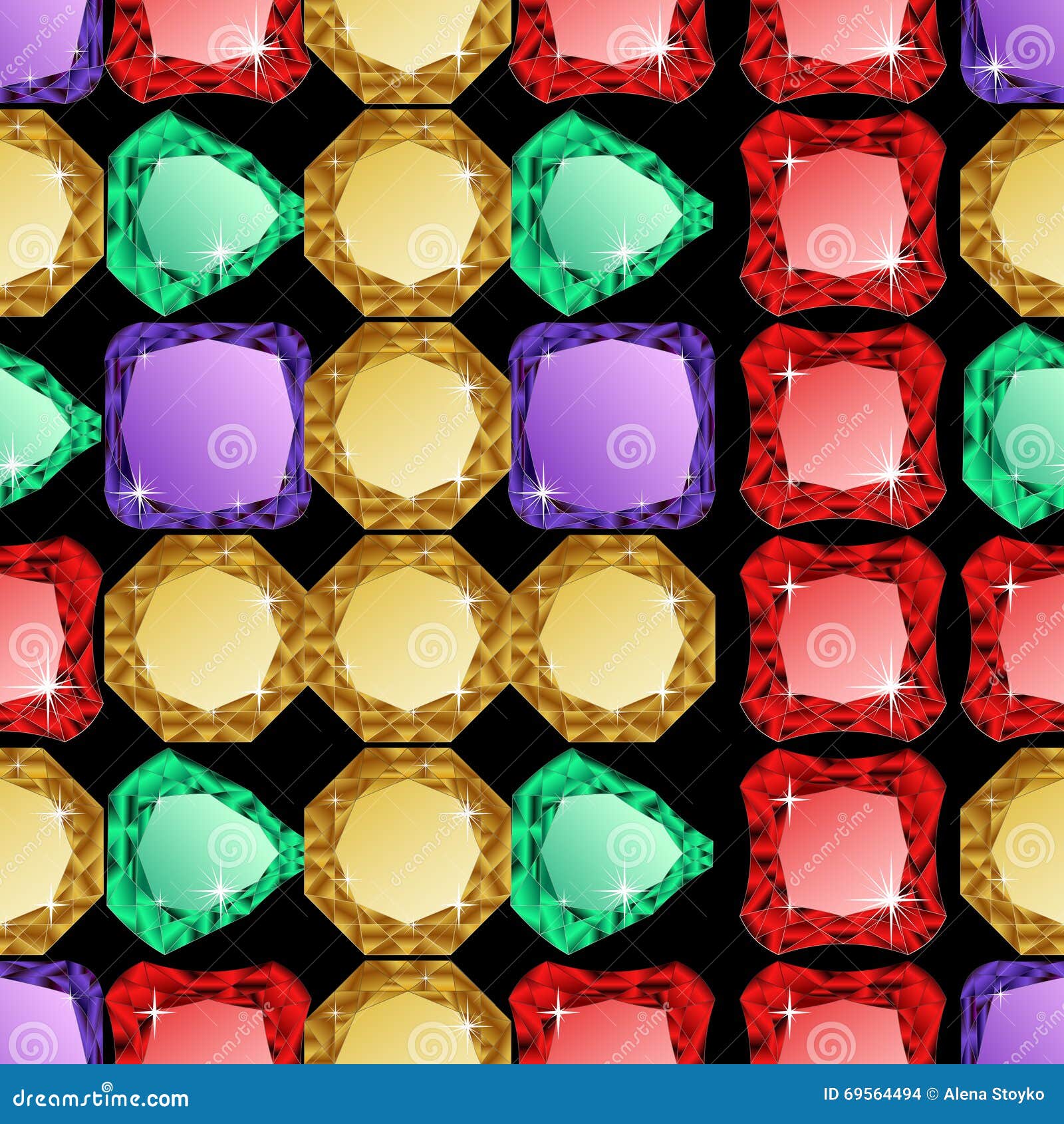 Diamonds seamless pattern stock vector. Illustration of geometric ...