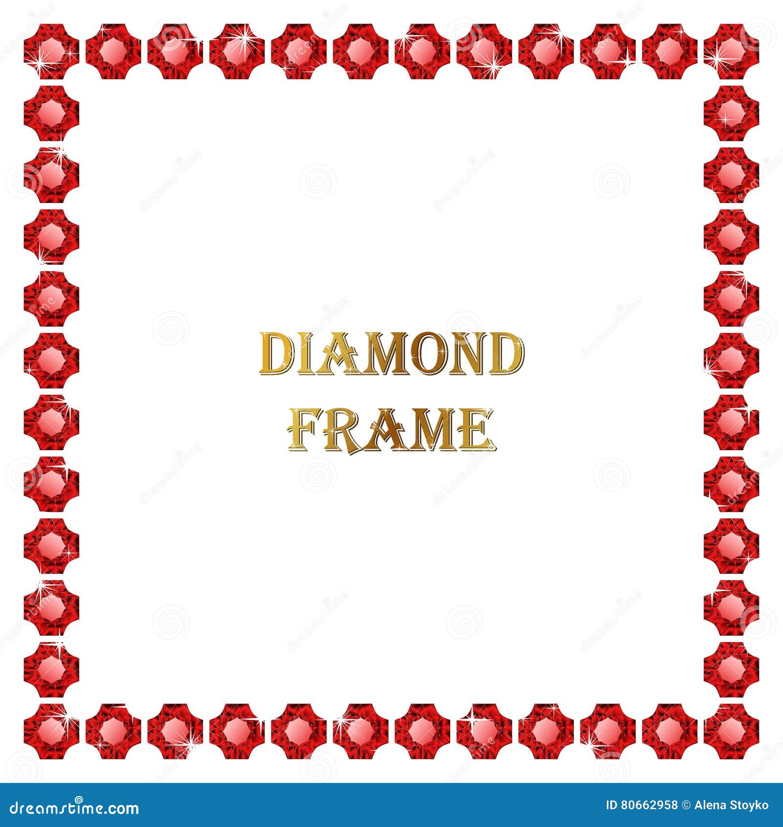 Diamonds square frame stock vector. Illustration of border - 80662958