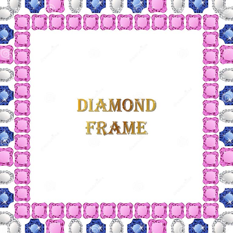 Diamonds square frame stock vector. Illustration of border - 79417469