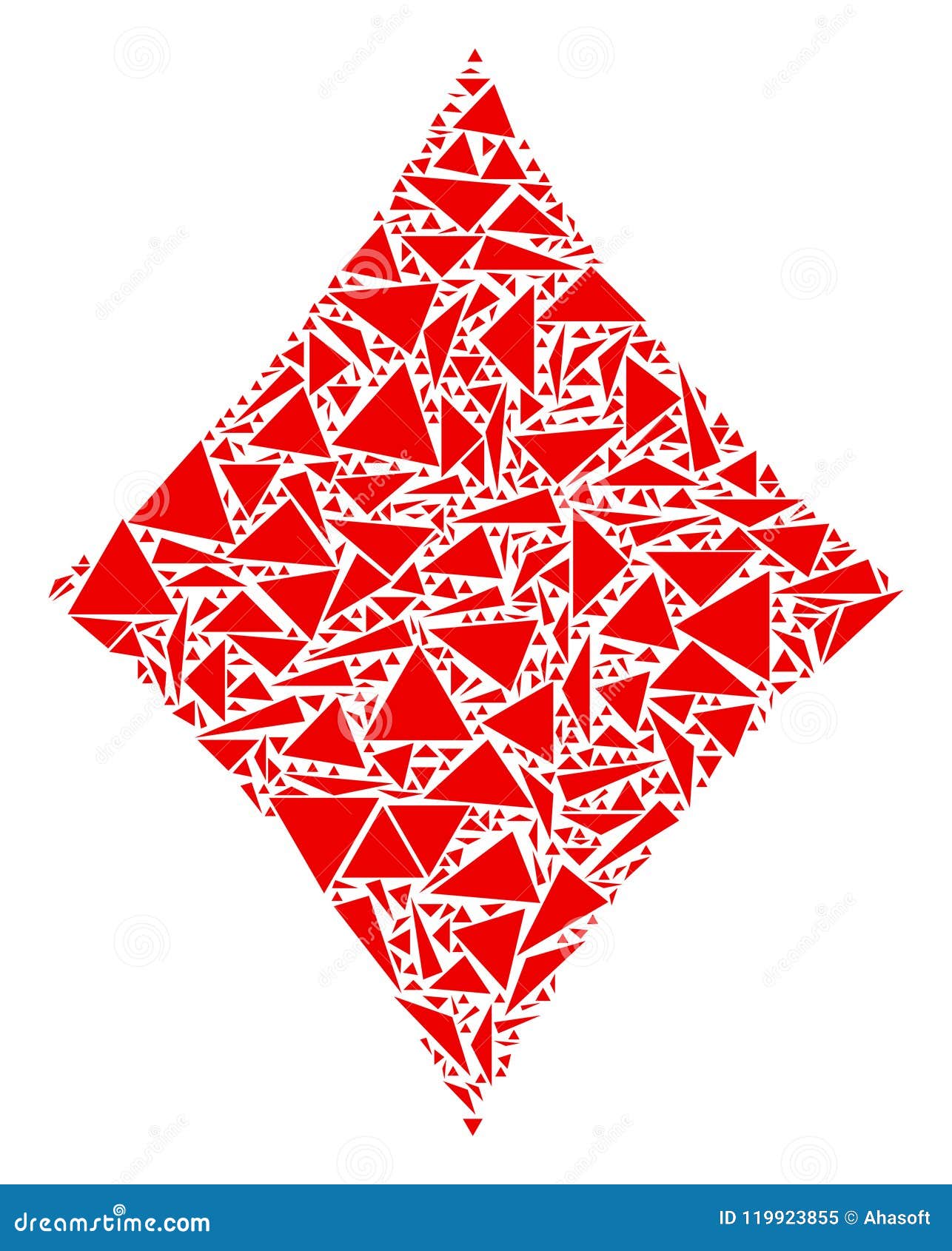 Diamonds Suit Collage of Triangles Stock Vector - Illustration of ...