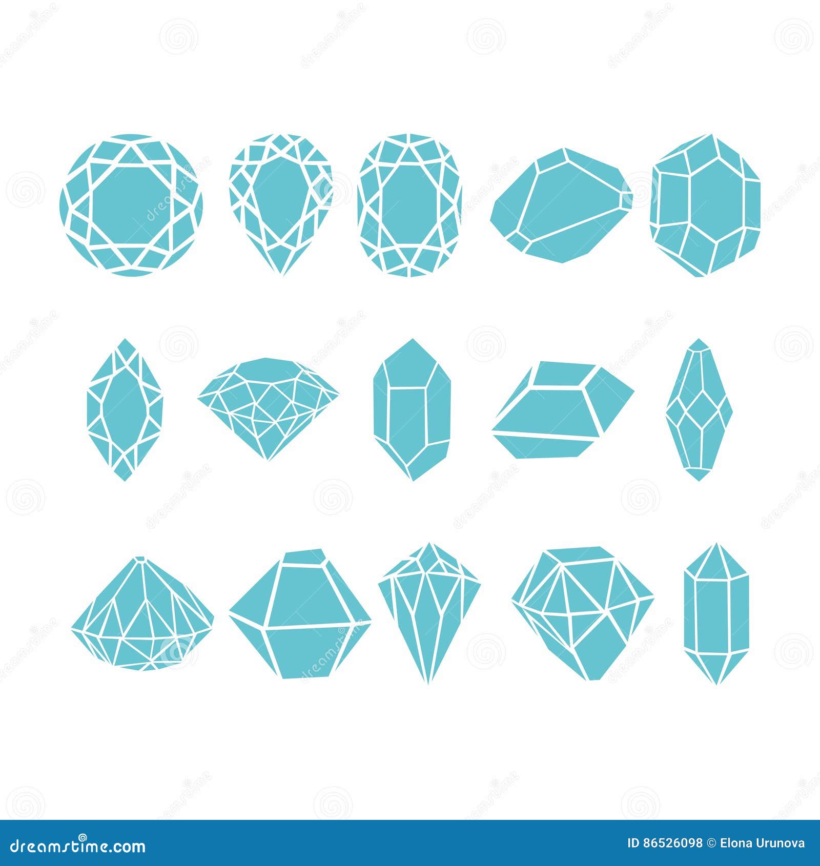 Diamonds. Vector Collection for Your Design Stock Vector - Illustration ...