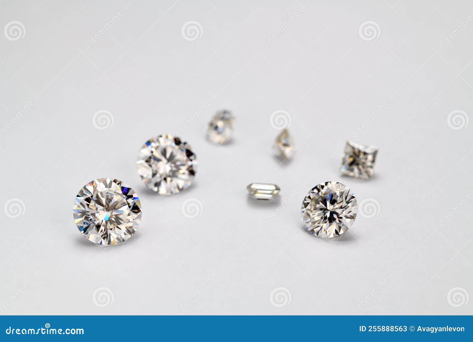 Diamonds on the White Background Stock Image - Image of jewel, diamond ...