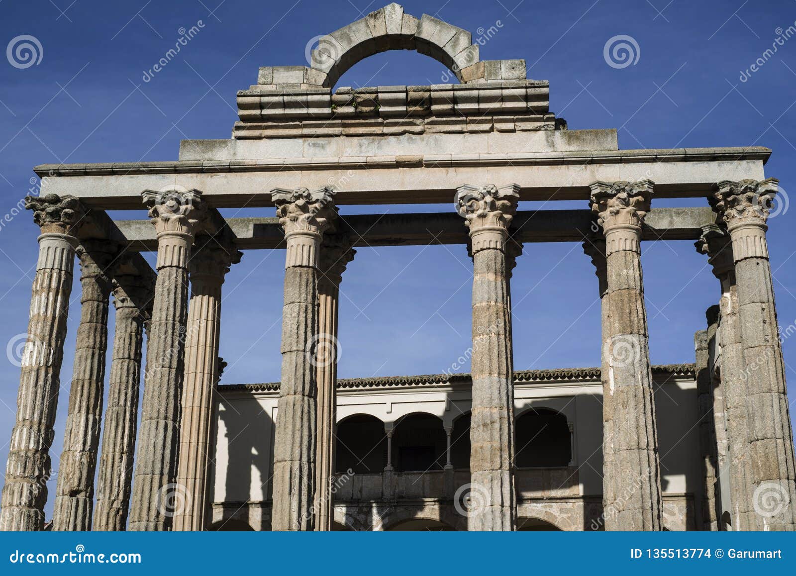 Dianas`s Temple in Merida, Spain Stock Photo - Image of spain, spanish ...