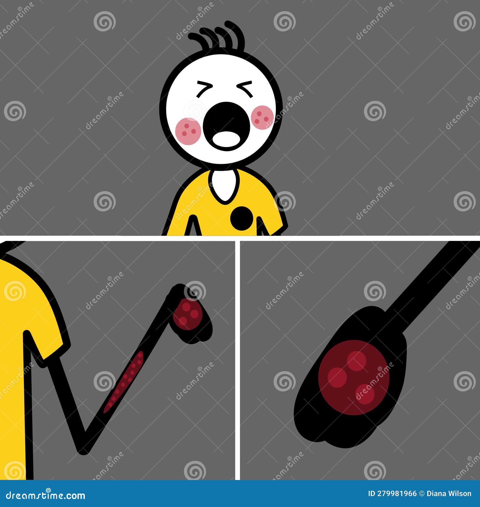 Stickman Stickmen In Pain After An Injury To Face, Arms, And Legs Stock ...