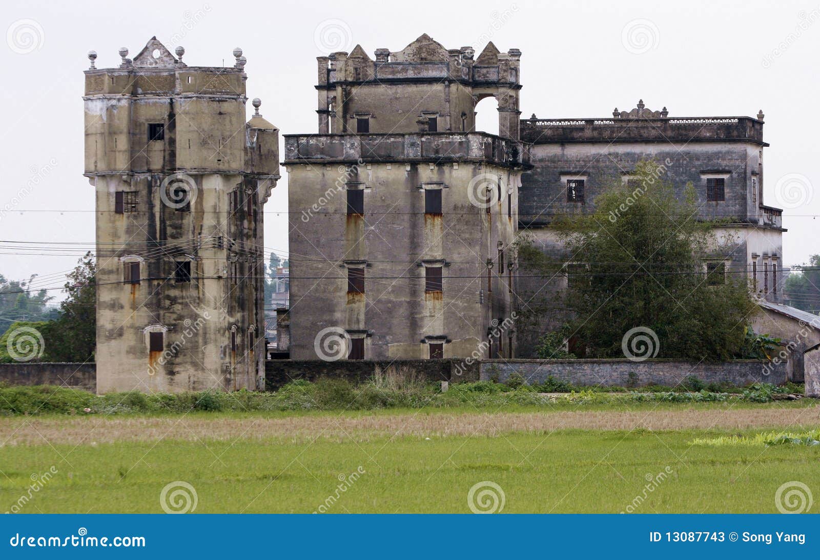 Diaolou,old building. stock image. Image of time, armed - 13087743