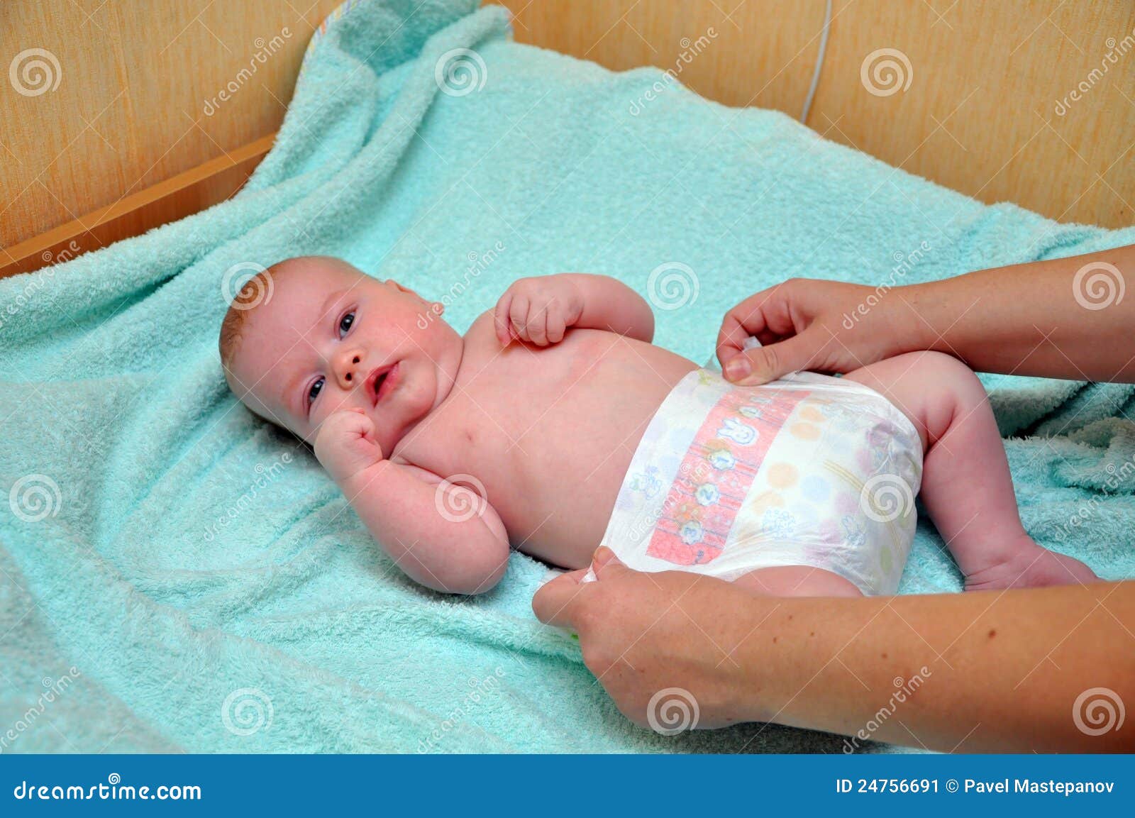 Diaper changing stock image. Image of diaper, clean, child - 24756691