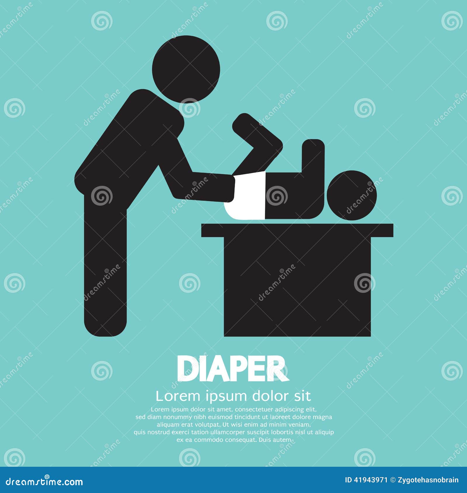 Diaper Changing Graphic Symbol Stock Vector - Illustration of change ...