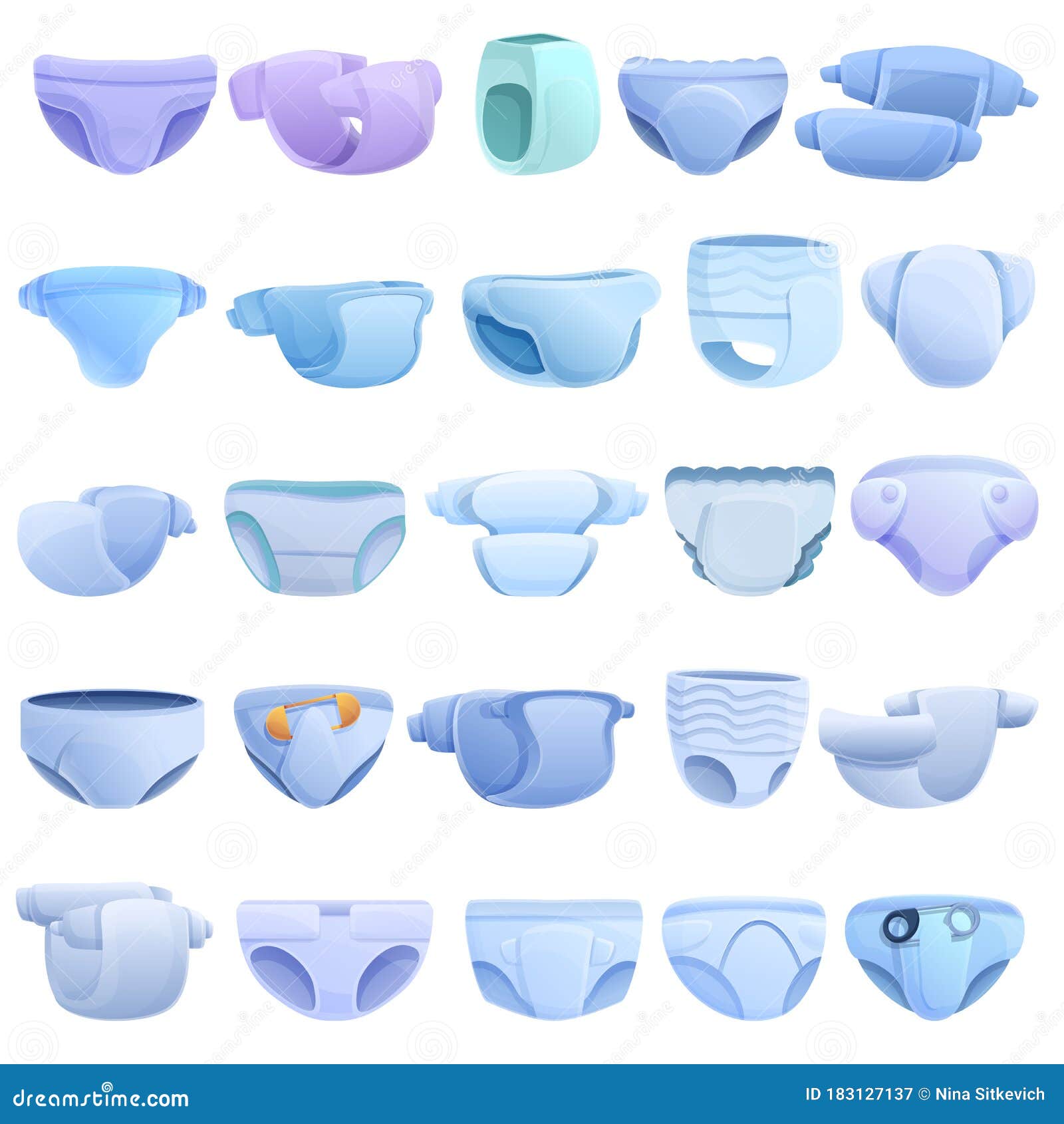 Elasticity Diaper Icon, Outline Style Cartoon Vector | CartoonDealer ...