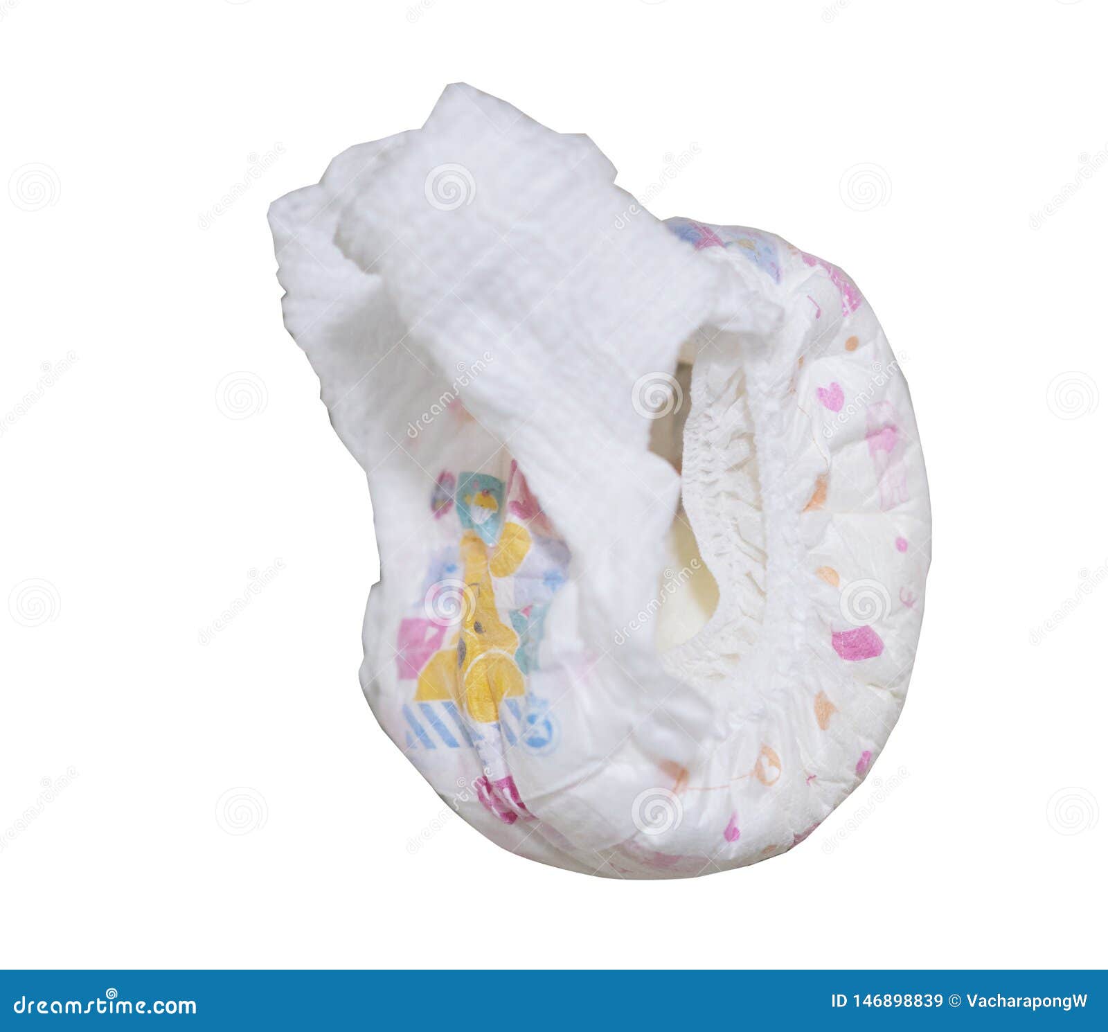 Diaper on Isolated White Background Stock Image - Image of care ...