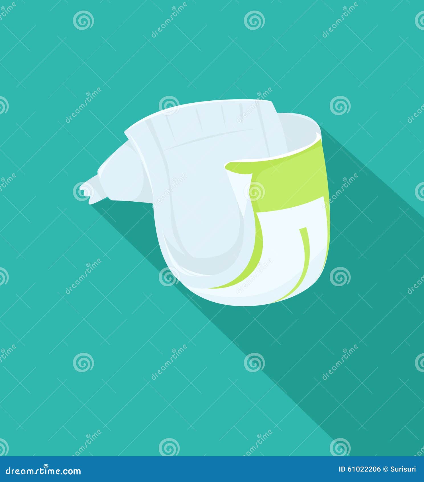 Diaper nappy stock vector. Illustration of newborn, hygiene - 61022206