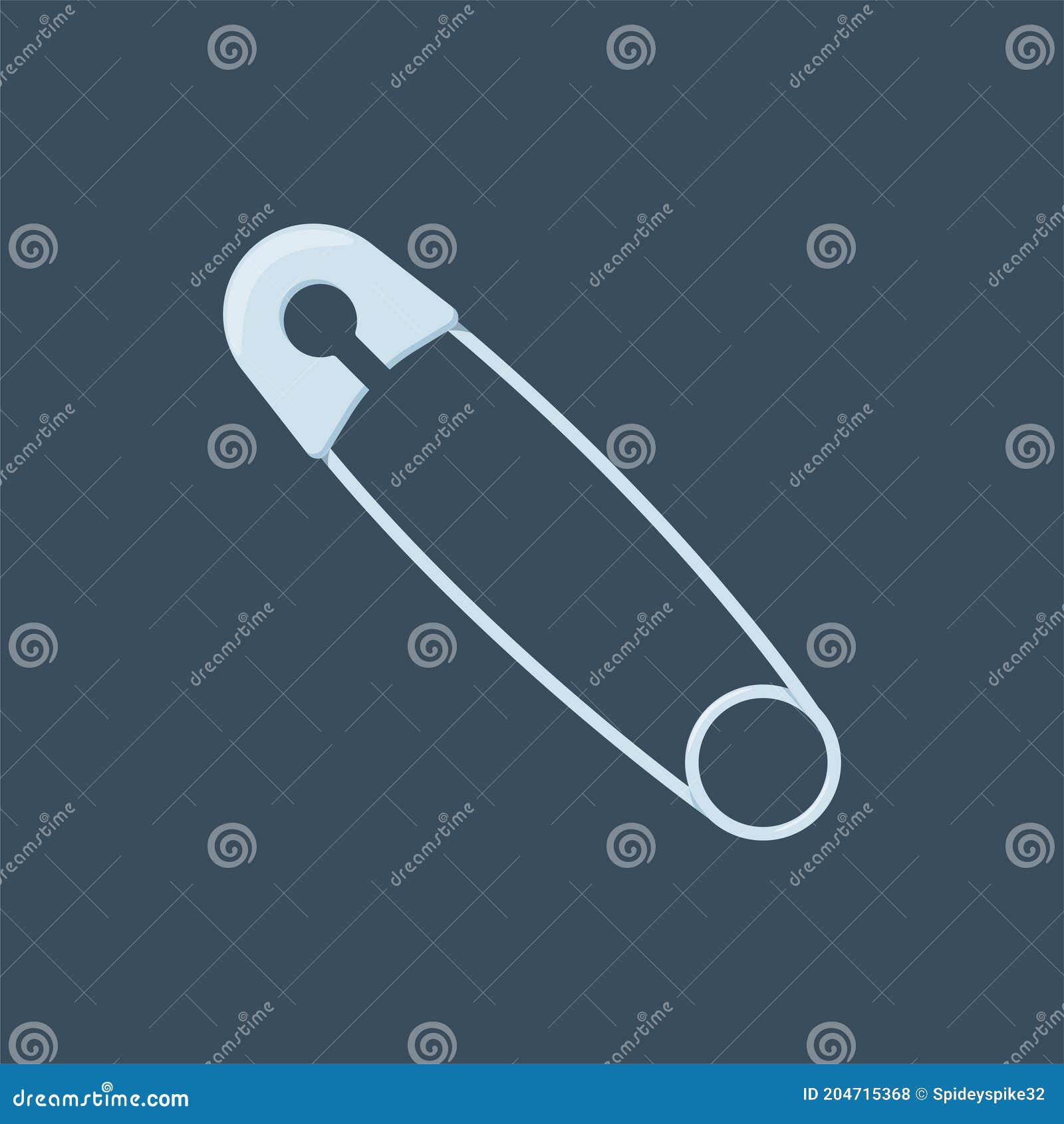 The Diaper Pin. Isolated Vector Illustration Stock Vector ...