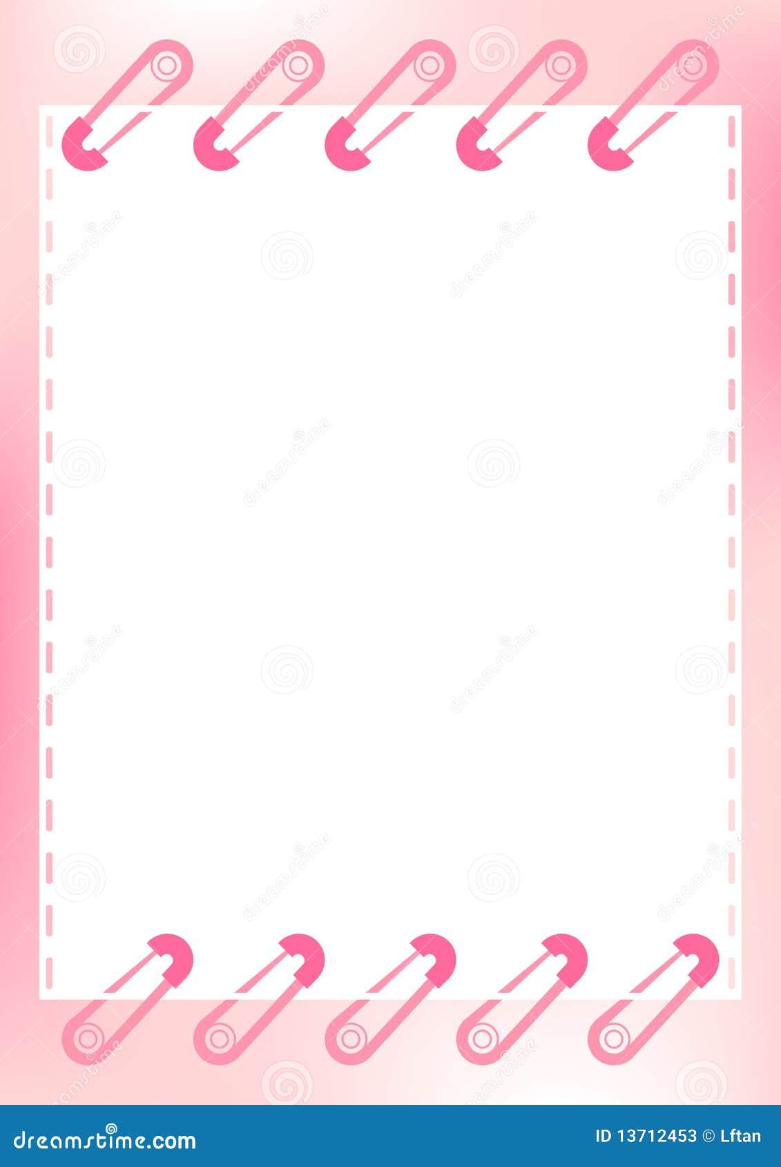 Diaper Pins Border Cartoon Vector | CartoonDealer.com #13712453