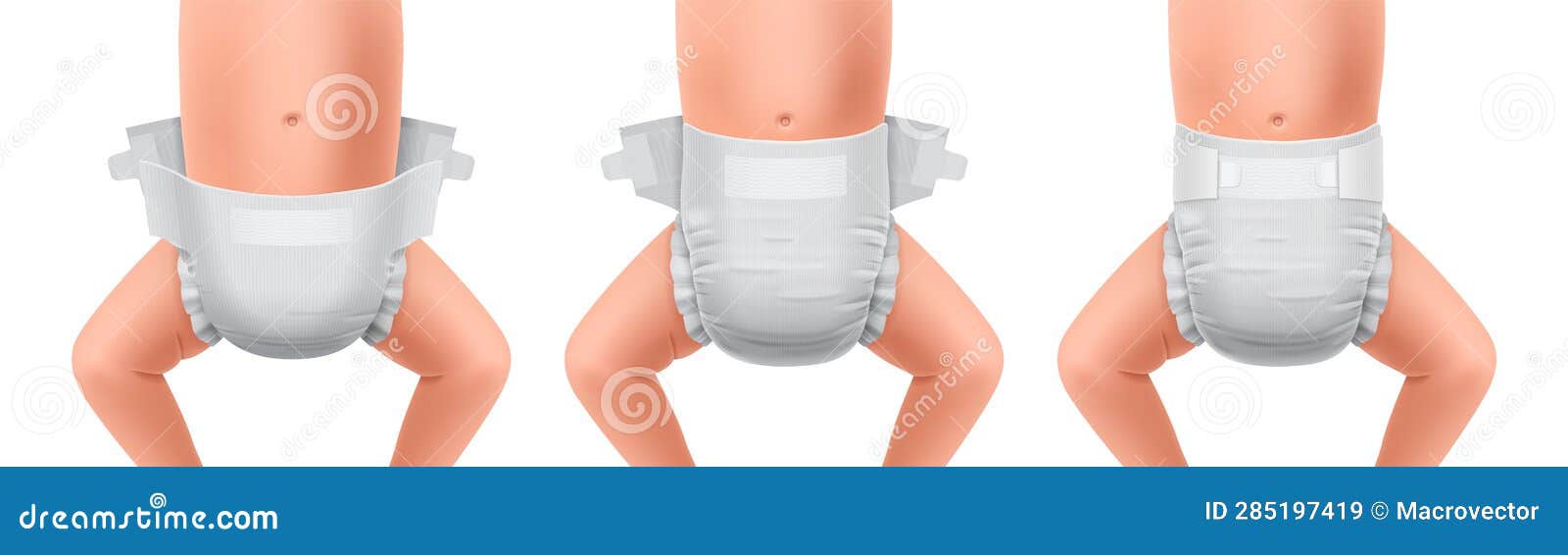 Diapers Changing Illustration Stock Vector - Illustration of elastic ...