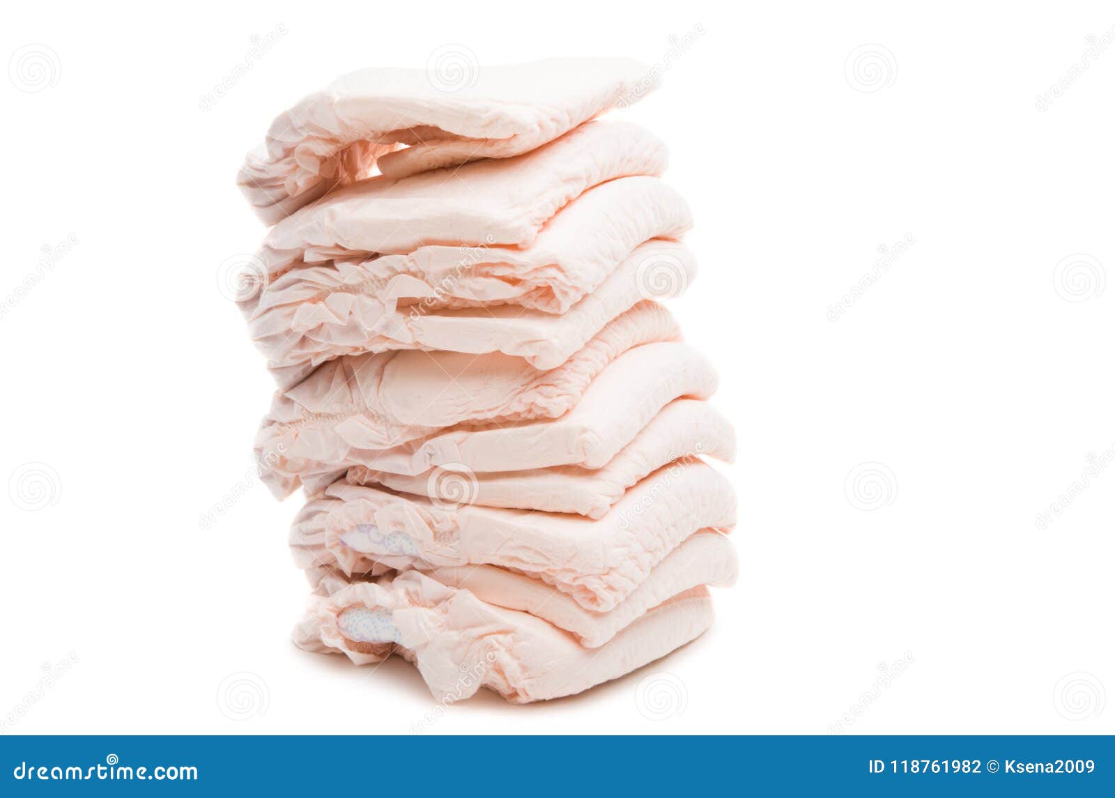 Diapers isolated stock photo. Image of closeup, object - 118761982
