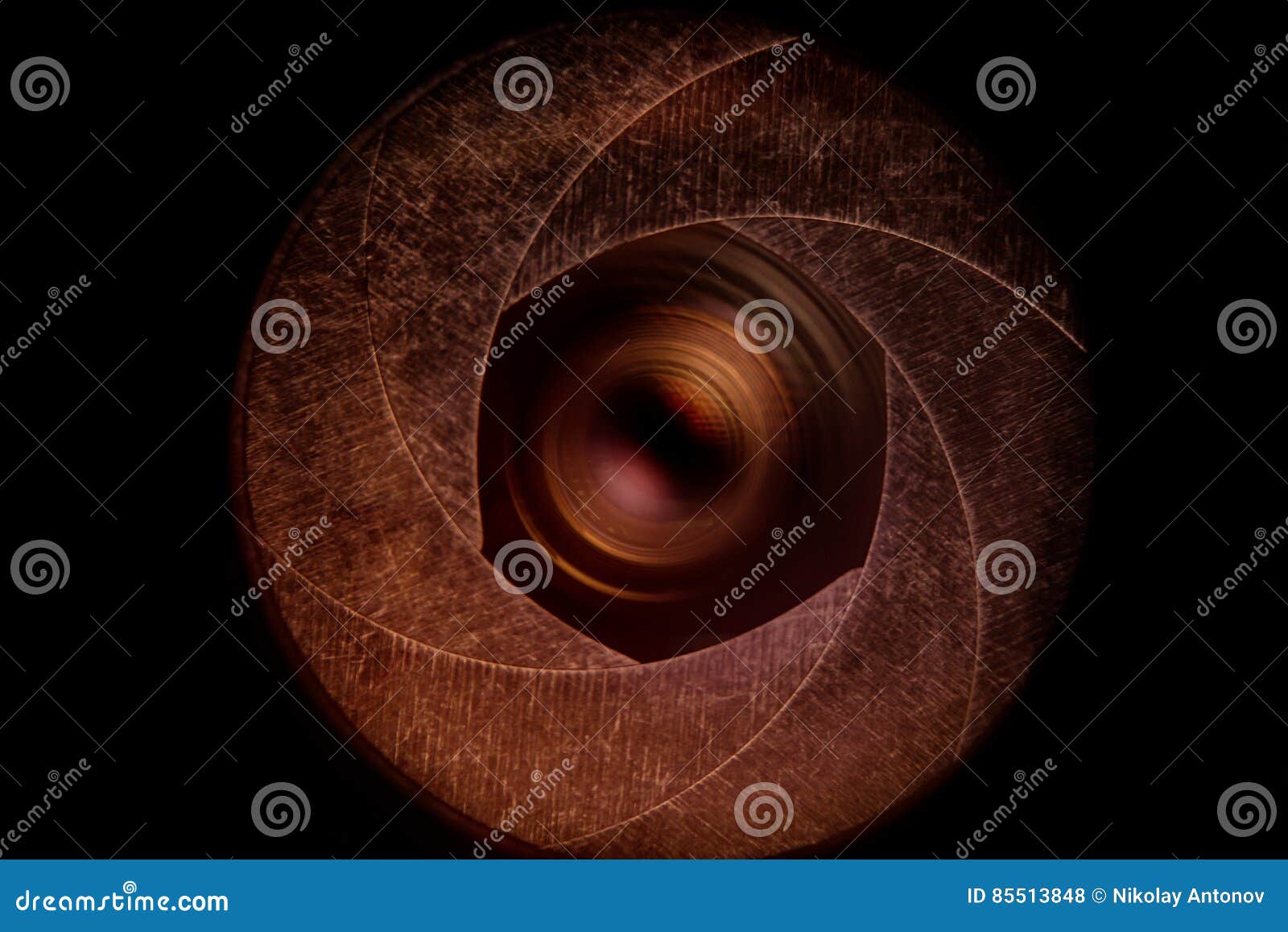 The Diaphragm of a Camera Lens Aperture on Black Close Up Stock Photo ...
