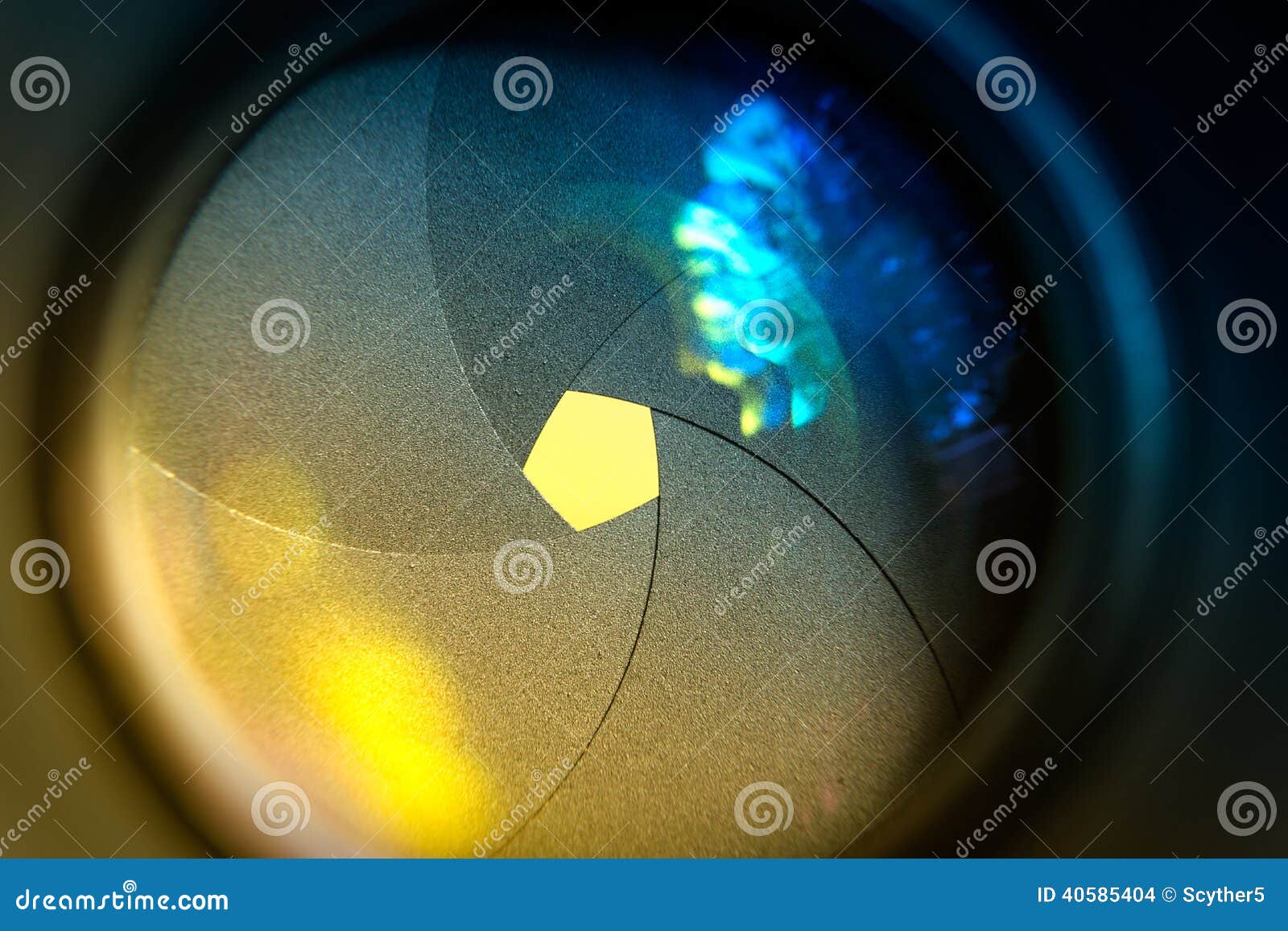 Diaphragm of a Camera Lens Aperture. Stock Photo - Image of field ...
