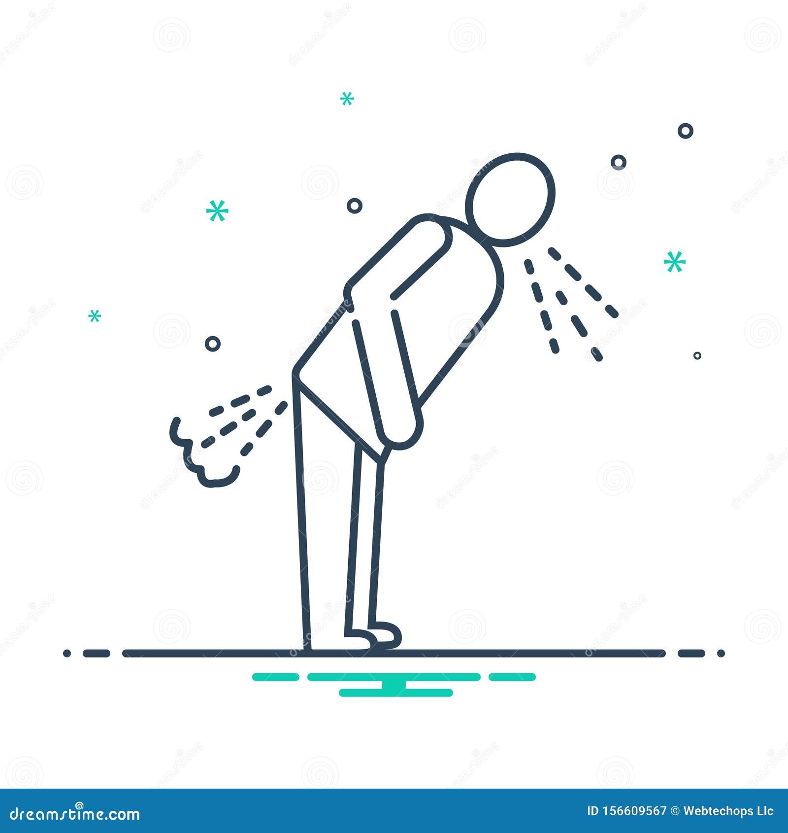 Logo Diarrhea Symptoms Isolated On White. Vector Illustration ...