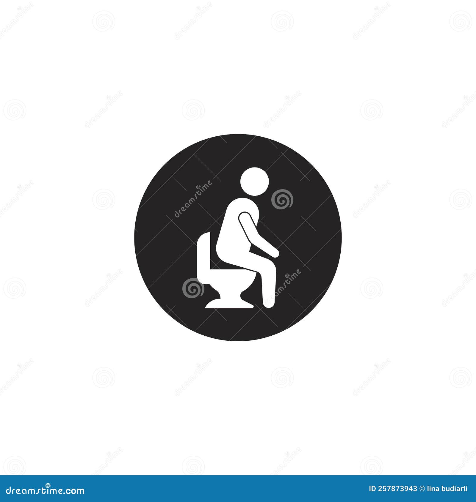 Diarrhea icon vector stock vector. Illustration of restroom - 257873943
