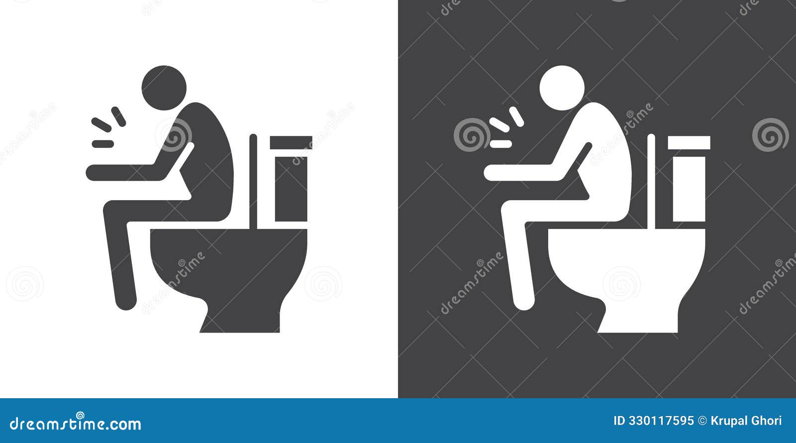Diarrhea Icon Thin Line Illustration Set Stock Illustration ...