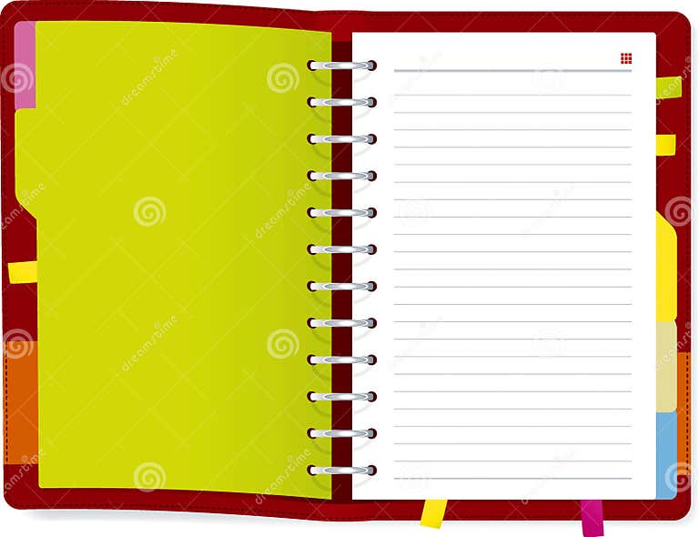 Diary book stock vector. Illustration of reminder, notebook - 7042519