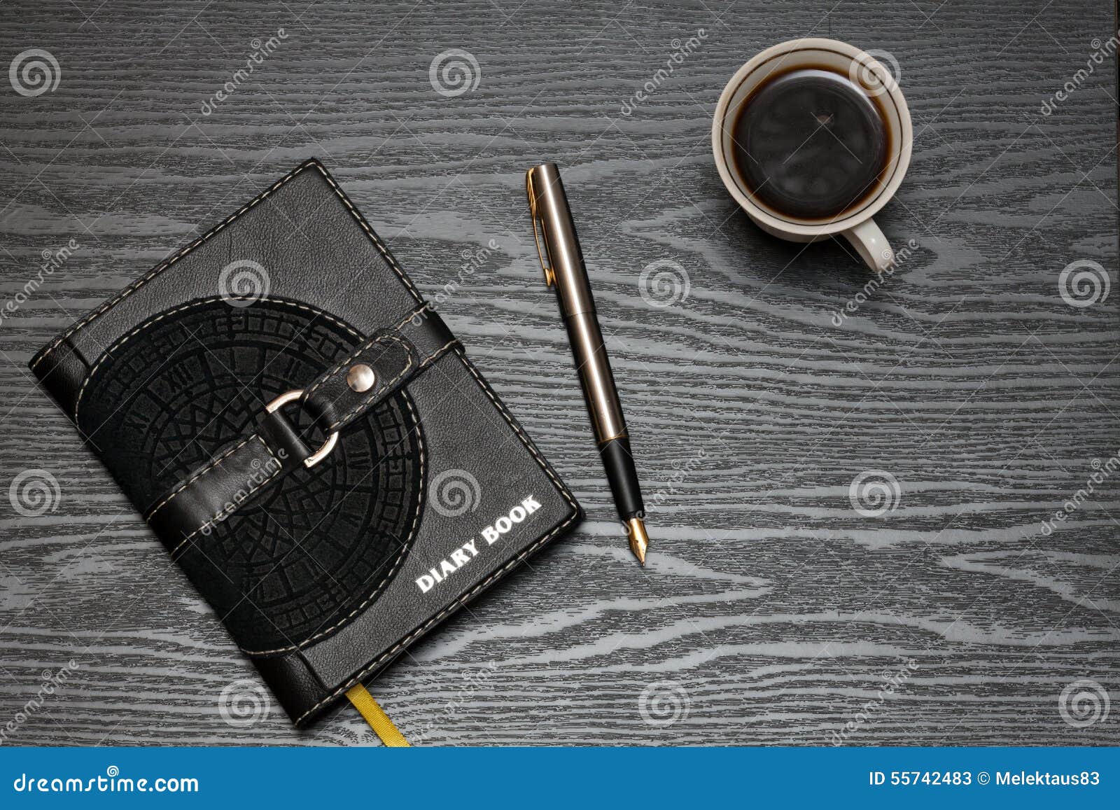 Diary book and coffee stock image. Image of working, diary - 55742483