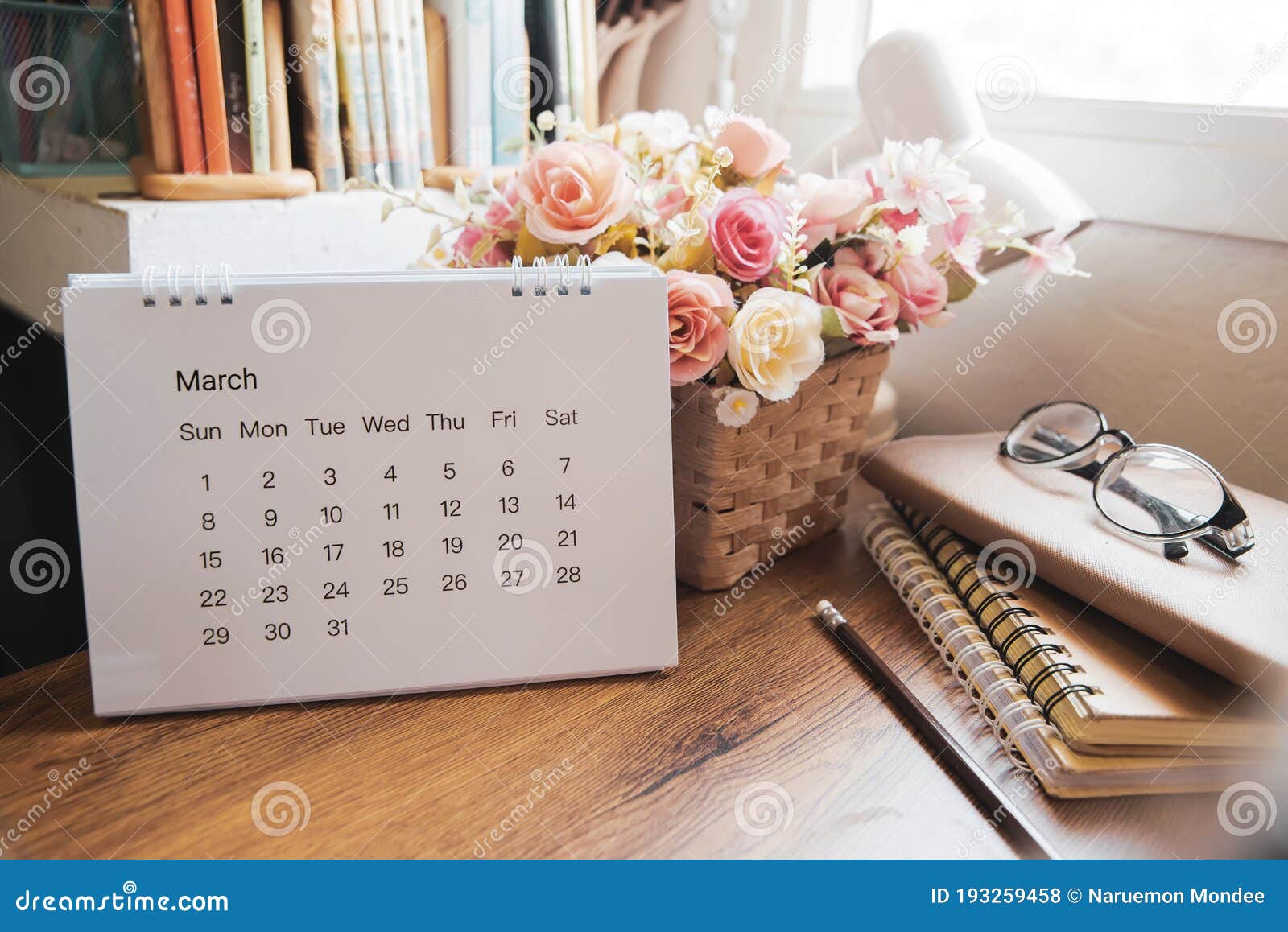 Diary and Book on School Table for Student,study for Exam.Wooden Desk ...