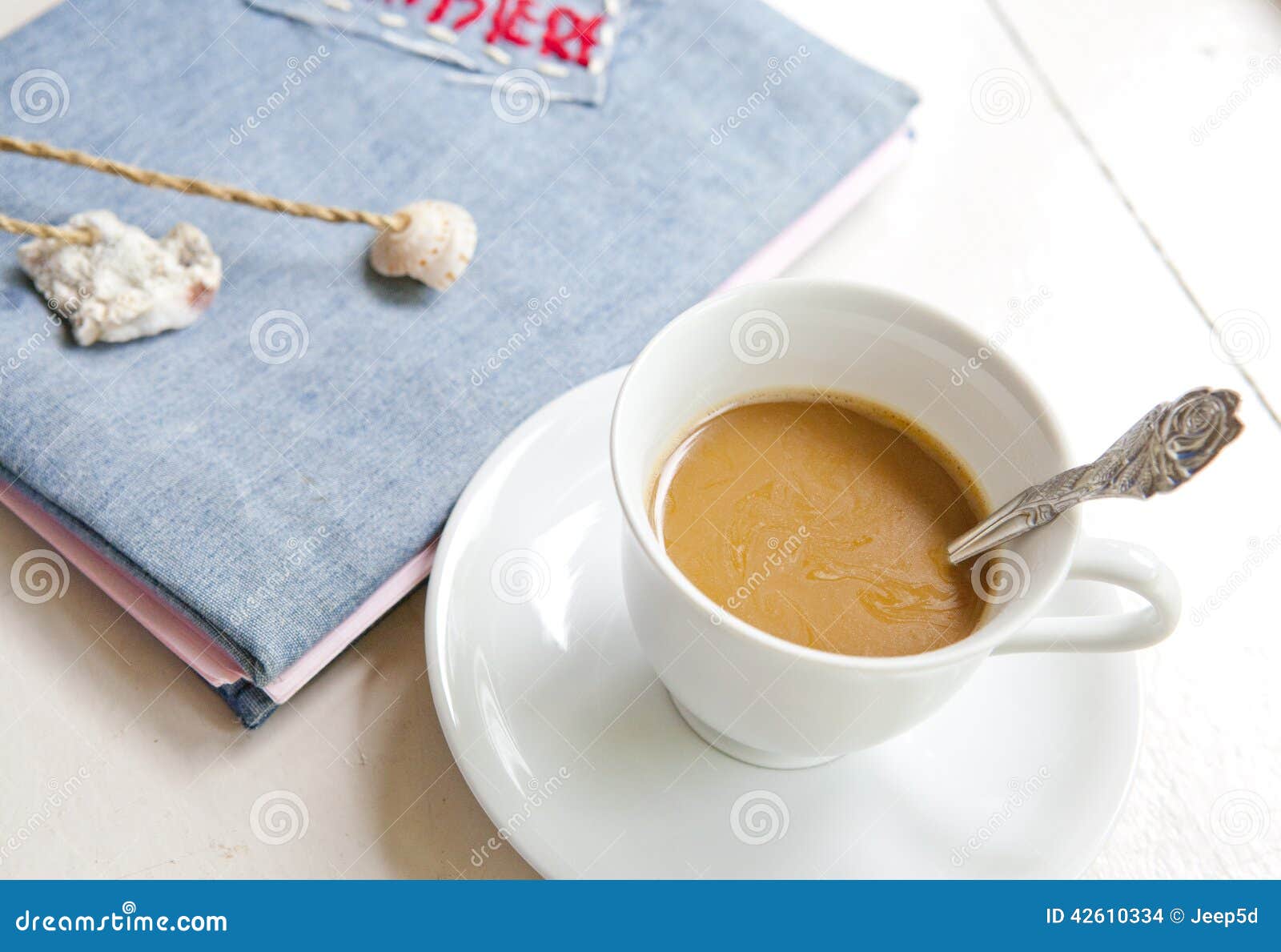 Diary and Coffee stock photo. Image of white, paper, table - 42610334