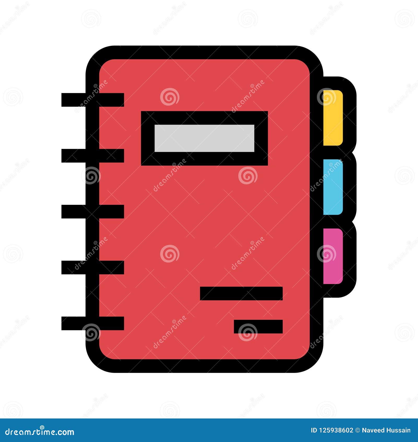 Diary color line icon stock illustration. Illustration of document ...