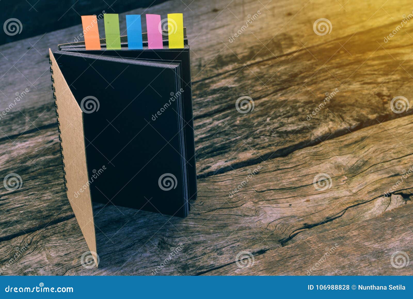 Diary with Colored Tabs. Five Colorful Bookmarks with Notebook , Stock ...