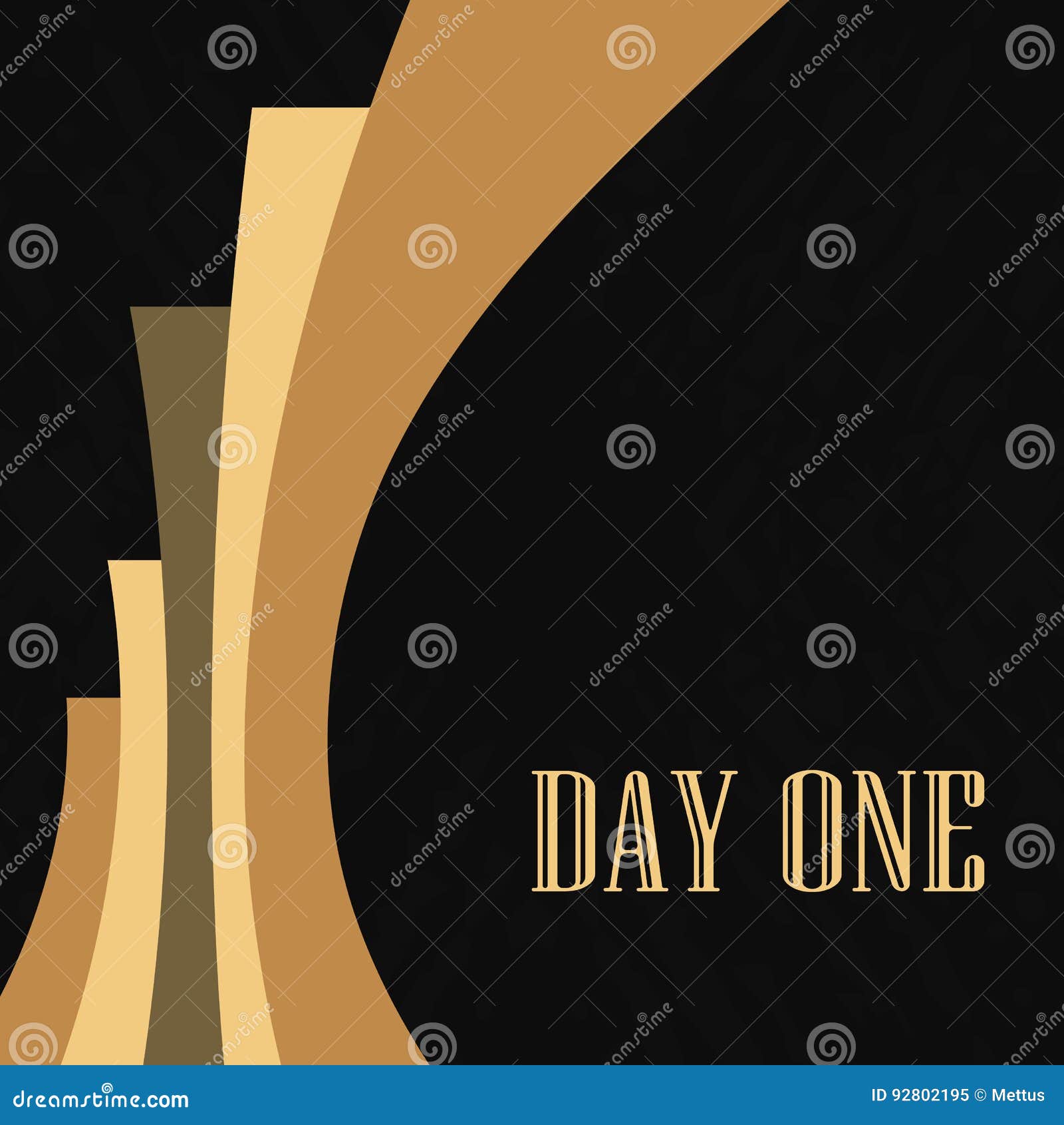 Diary Cover Day One Inscription Stock Vector - Illustration of bend ...