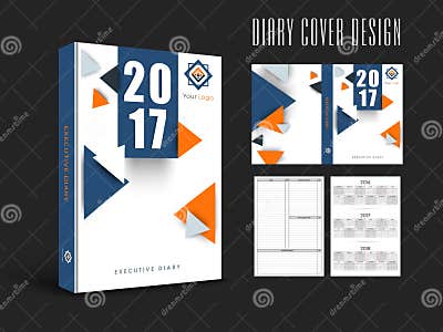 Diary Cover Design or Template Layout. Stock Illustration ...
