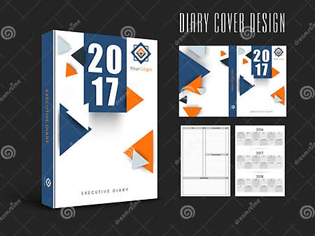 Diary Cover Design or Template Layout. Stock Illustration ...