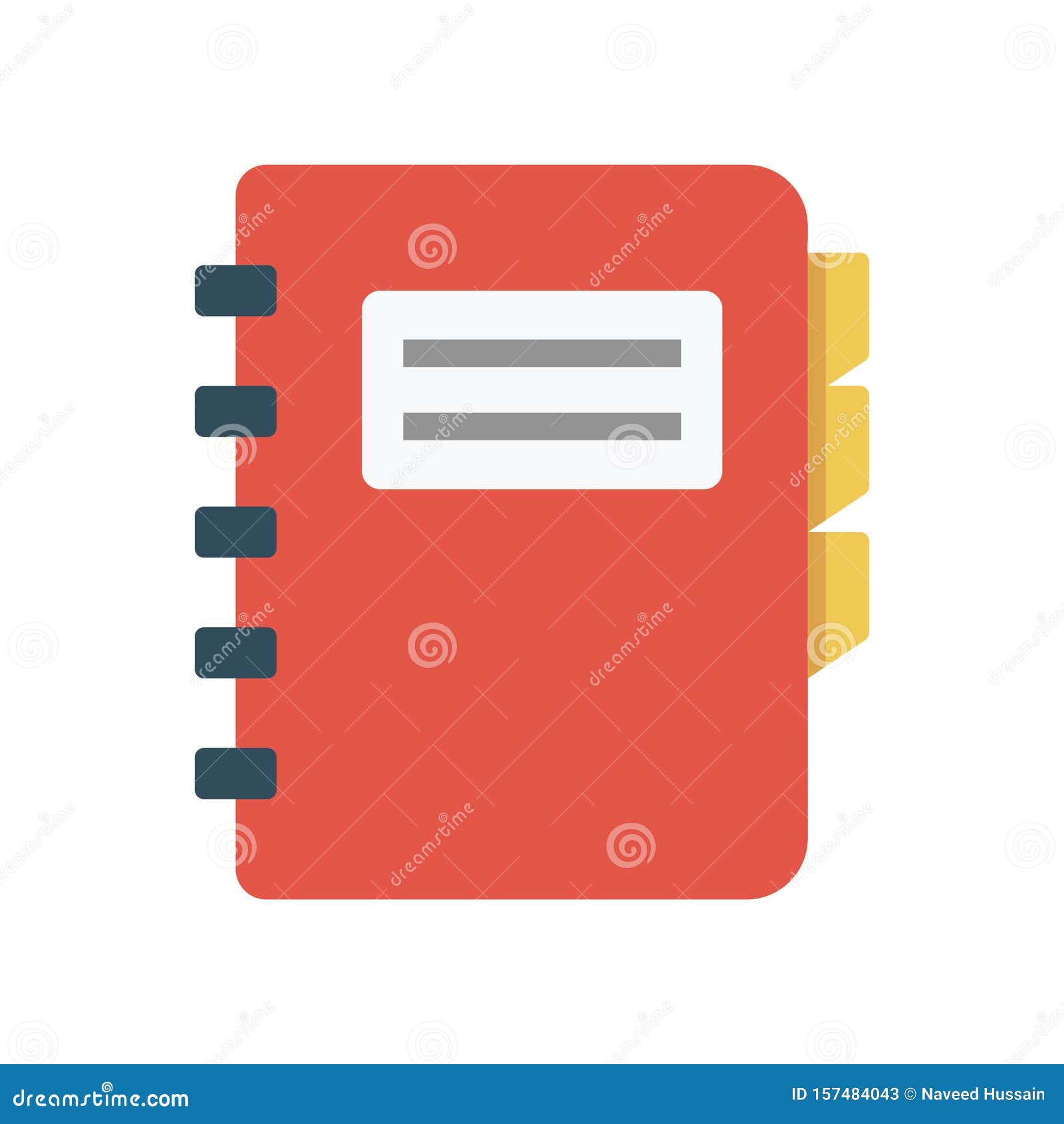 Diary flat vector icon stock vector. Illustration of business - 157484043