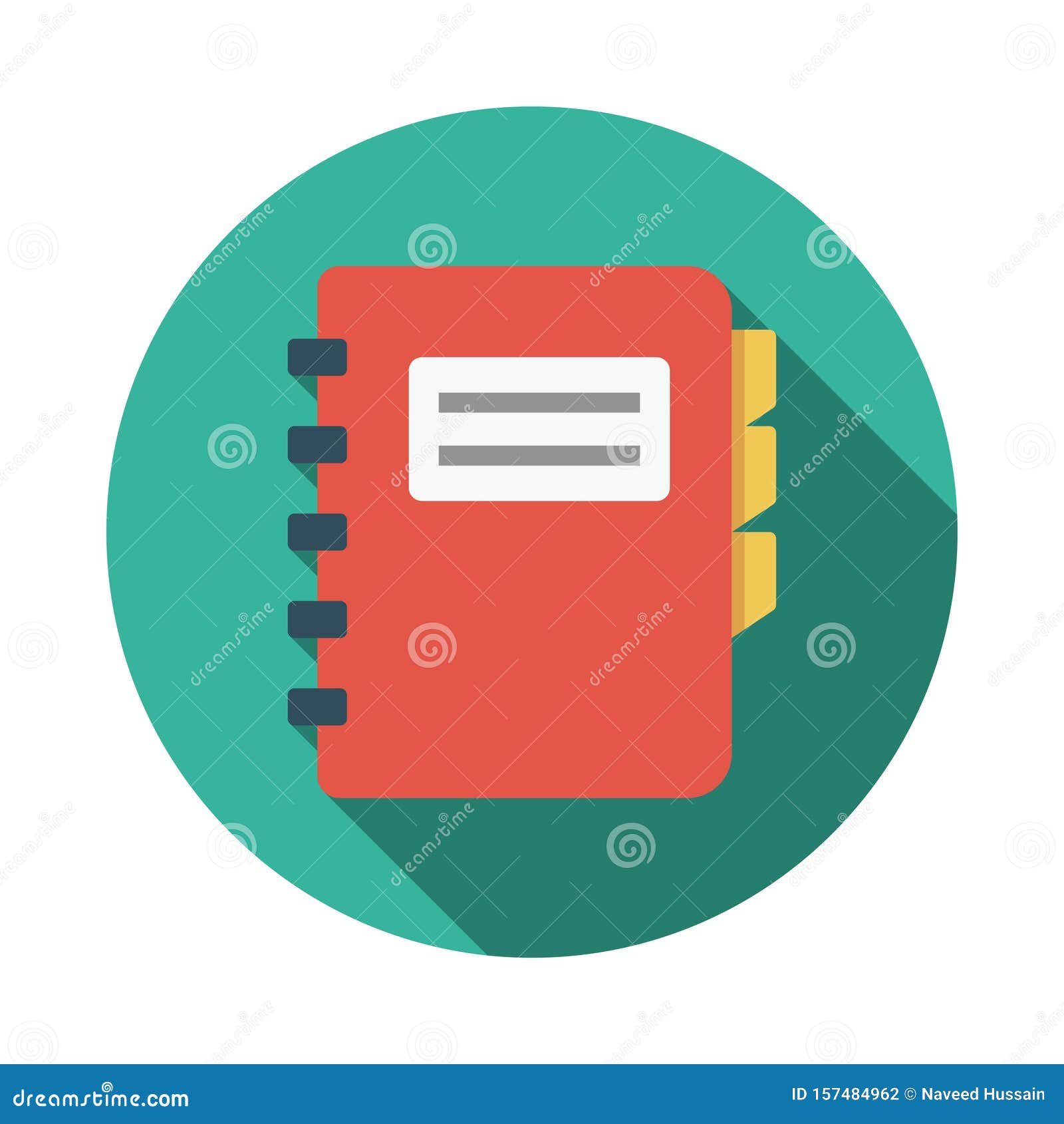 Diary flat vector icon stock vector. Illustration of background - 157484962