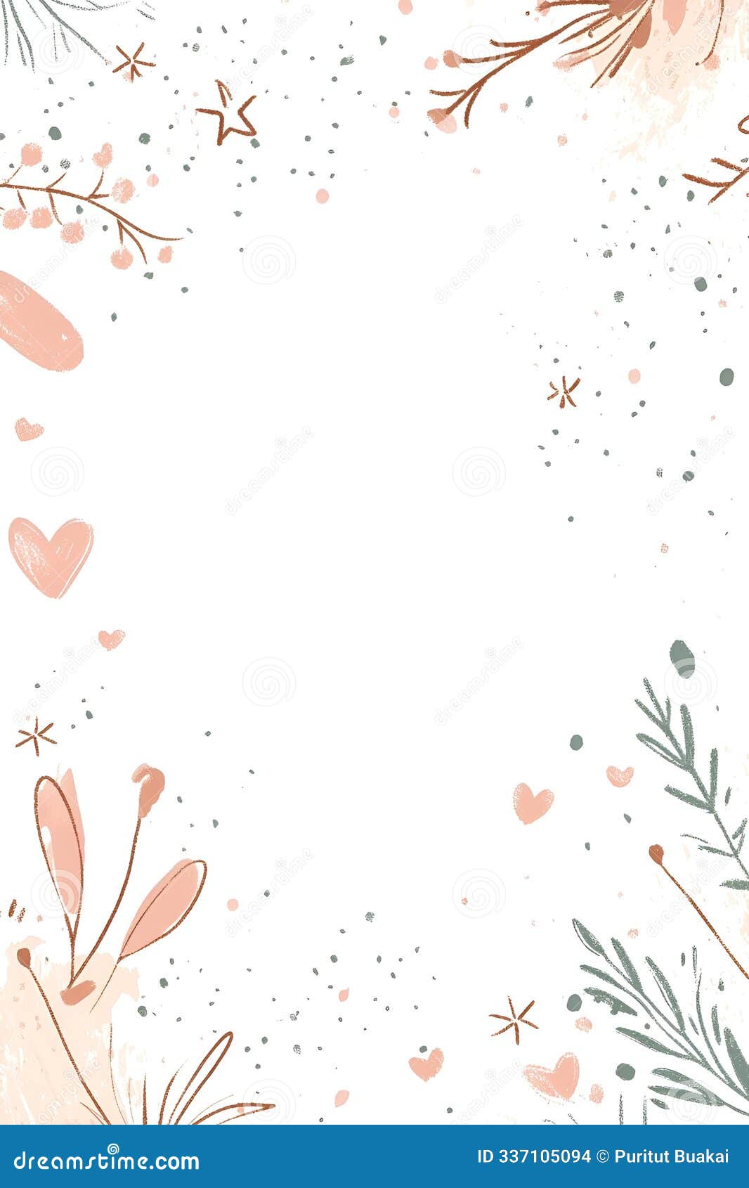 Diary Frame with Pastel Tones and Minimalist Patterns. Stock ...