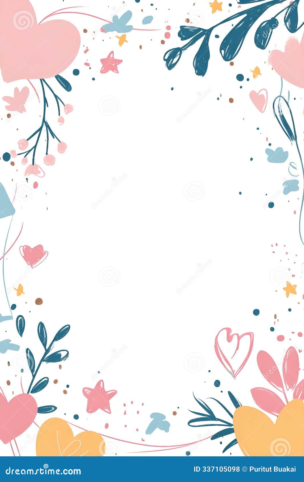 Diary Frame with Pastel Tones and Minimalist Patterns. Stock ...