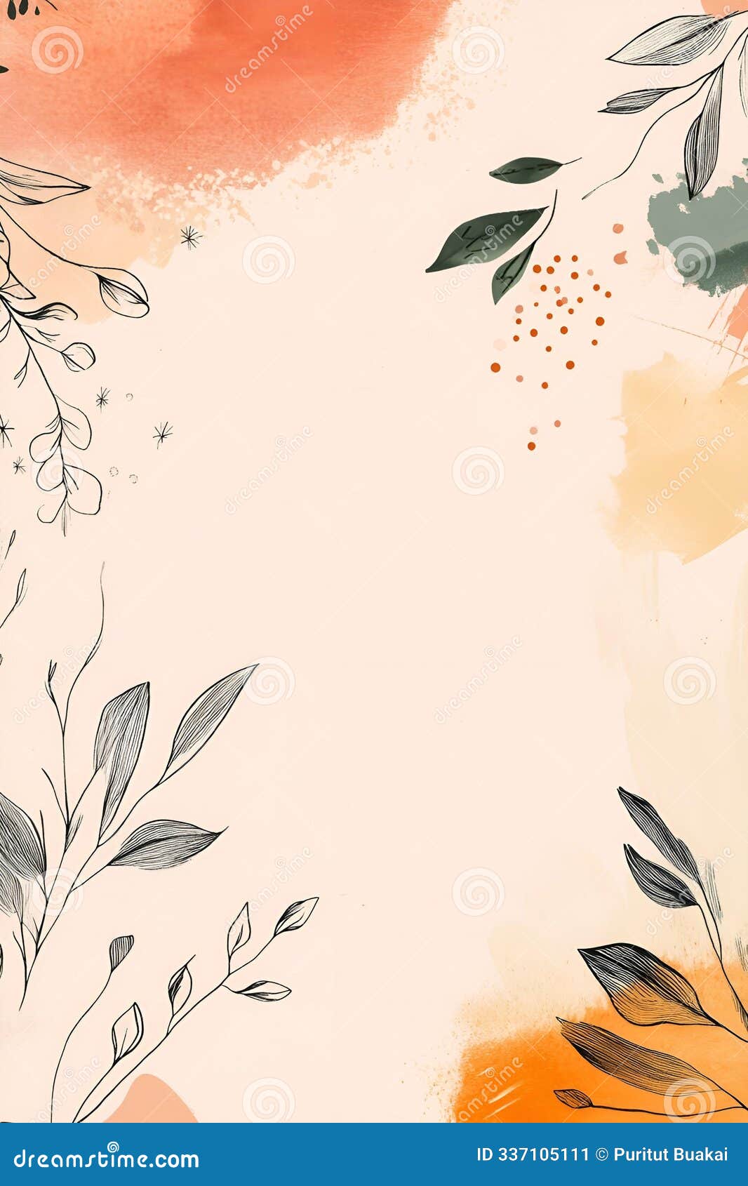 Diary Frame with Pastel Tones and Minimalist Patterns. Stock ...