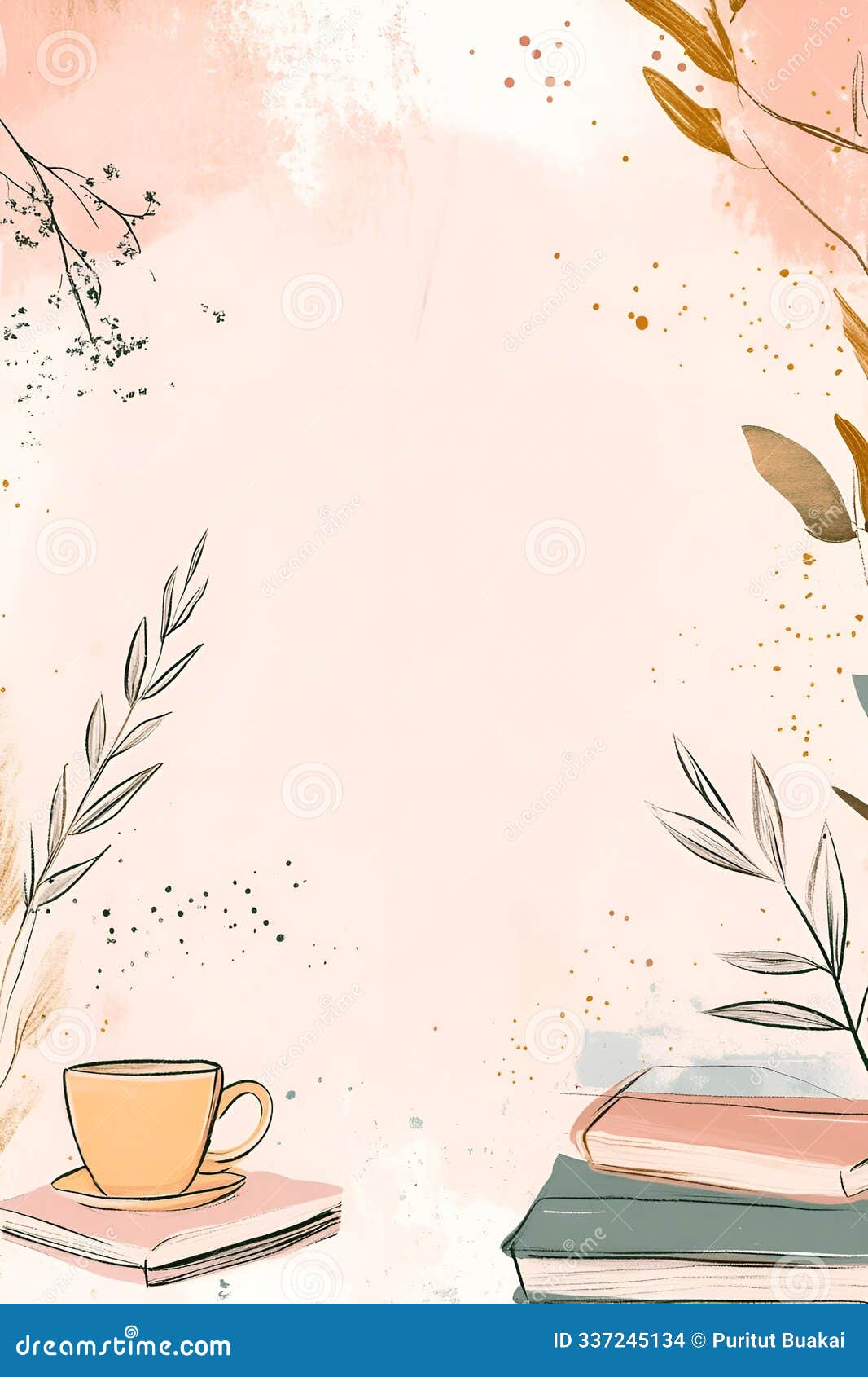 Diary Frame with Pastel Tones and Minimalist Patterns. Stock ...