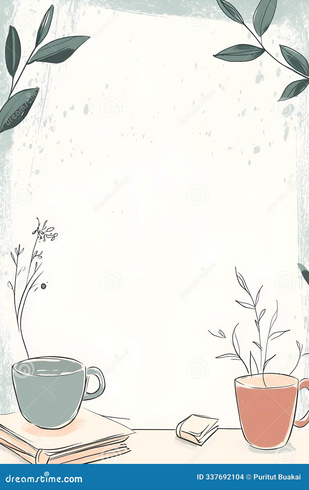 Diary Frame with Pastel Tones and Minimalist Patterns. Stock ...