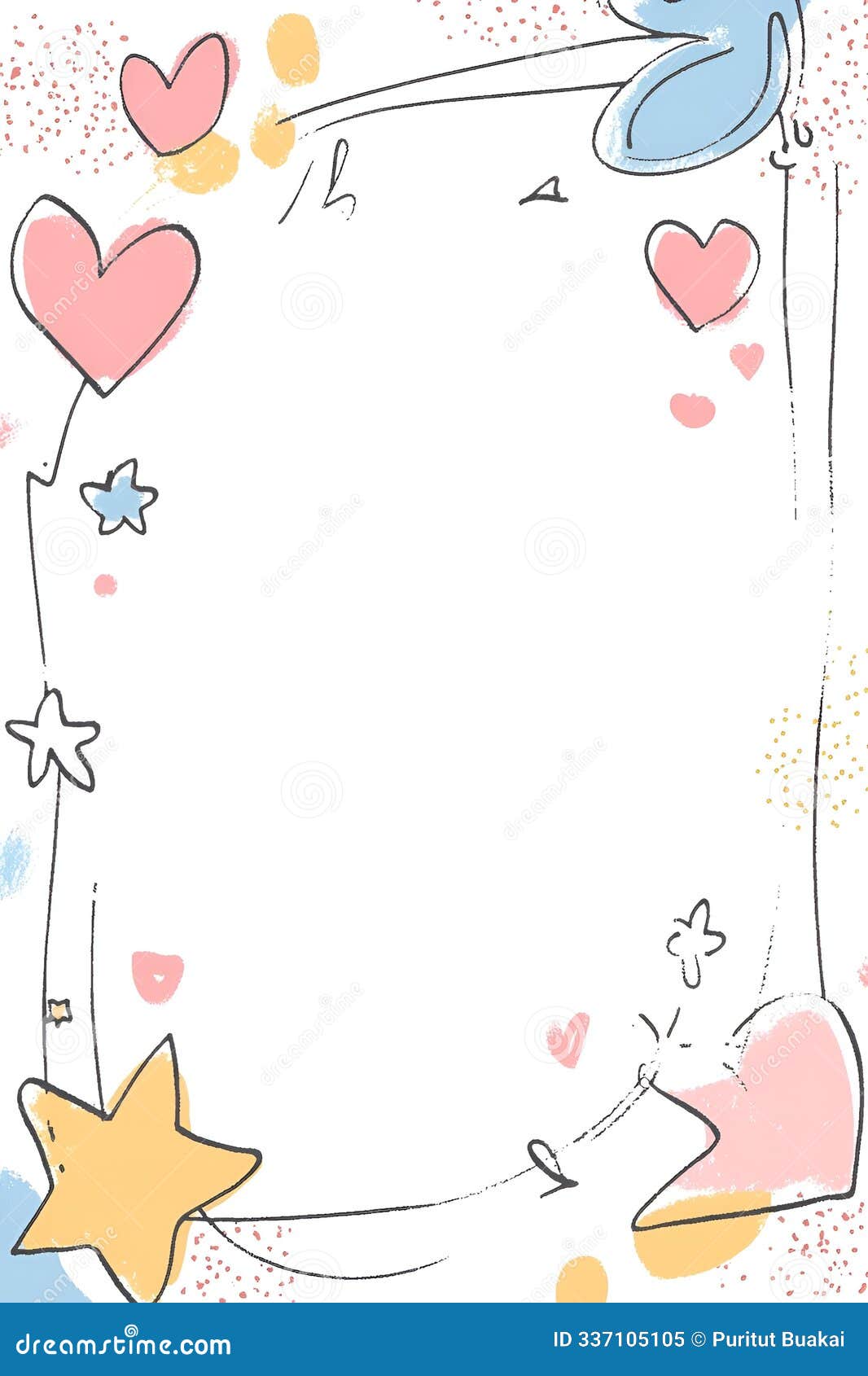 Diary Frame with Pastel Tones and Minimalist Patterns. Stock ...