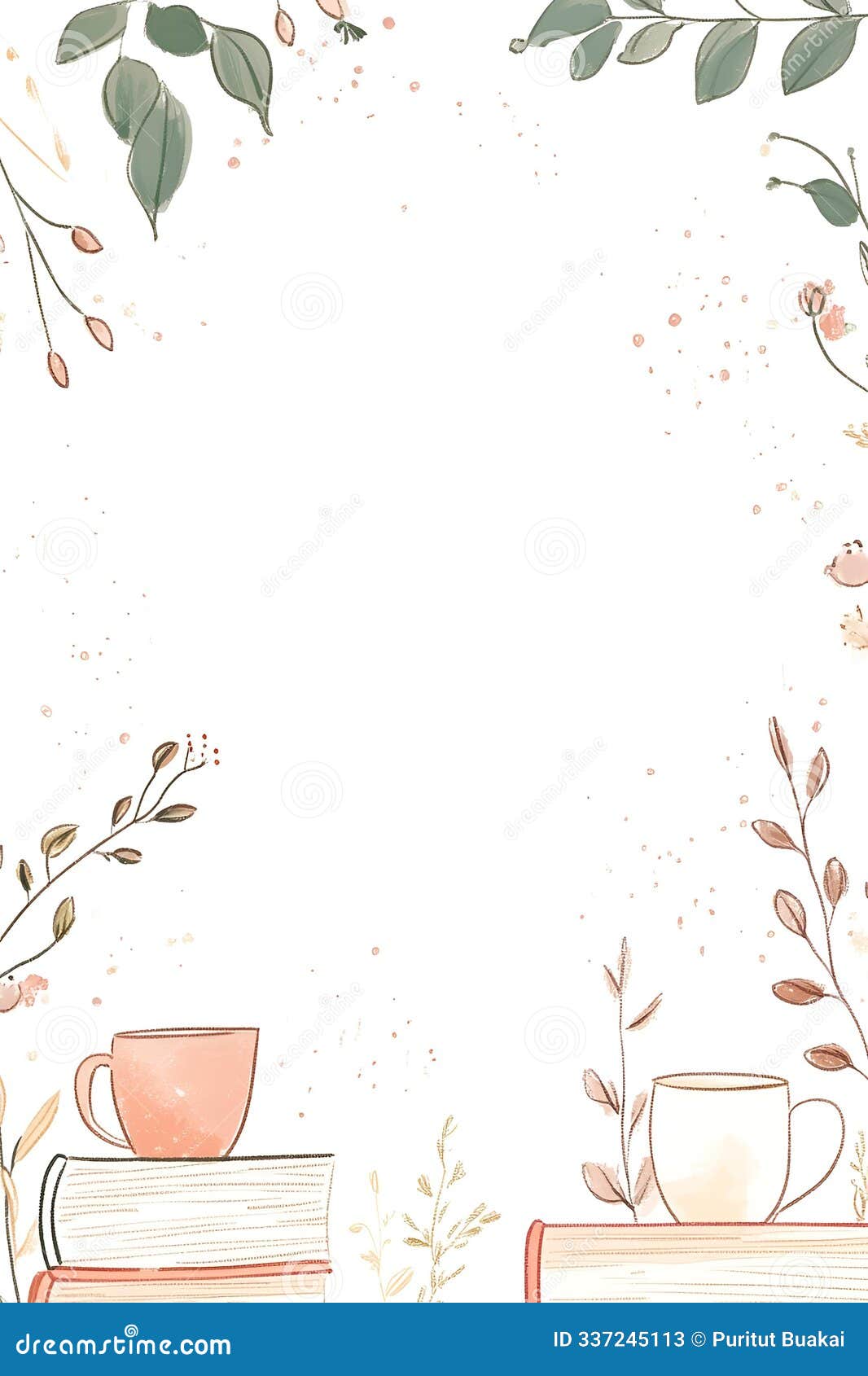 Diary Frame with Pastel Tones and Minimalist Patterns. Stock ...