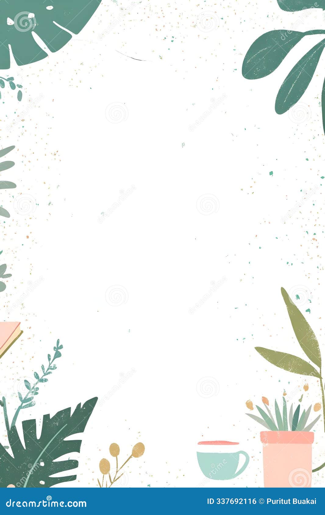 Diary Frame with Pastel Tones and Minimalist Patterns. Stock ...