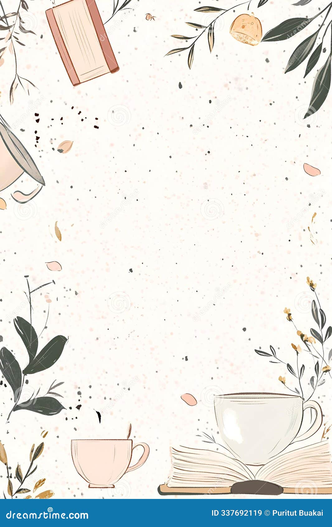 Diary Frame with Pastel Tones and Minimalist Patterns. Stock ...