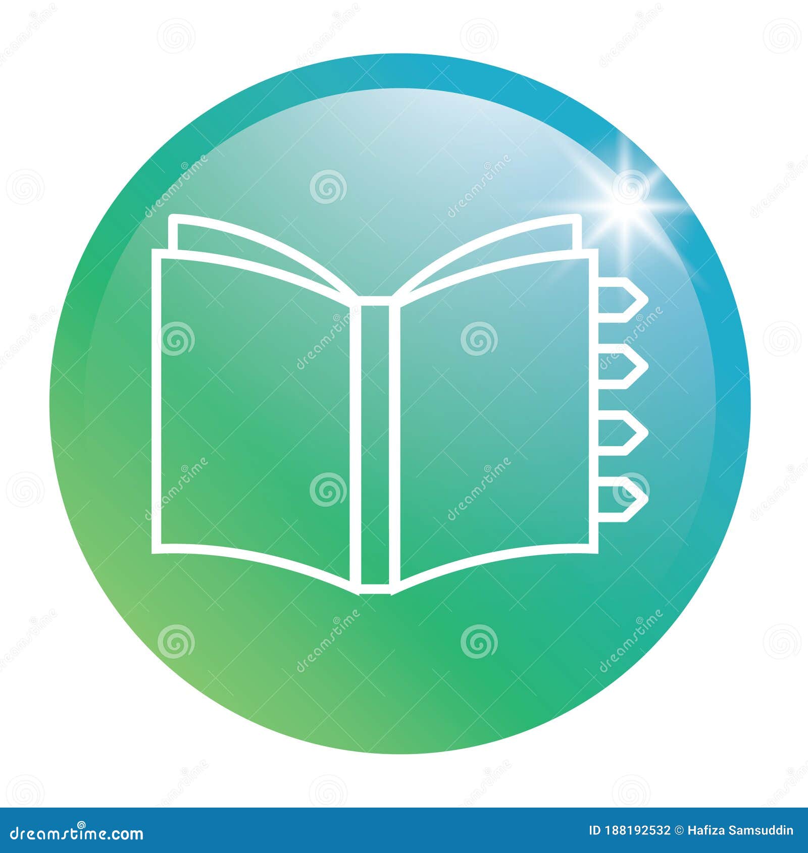 Diary Glossy Button. Vector Illustration Decorative Design Stock Vector ...