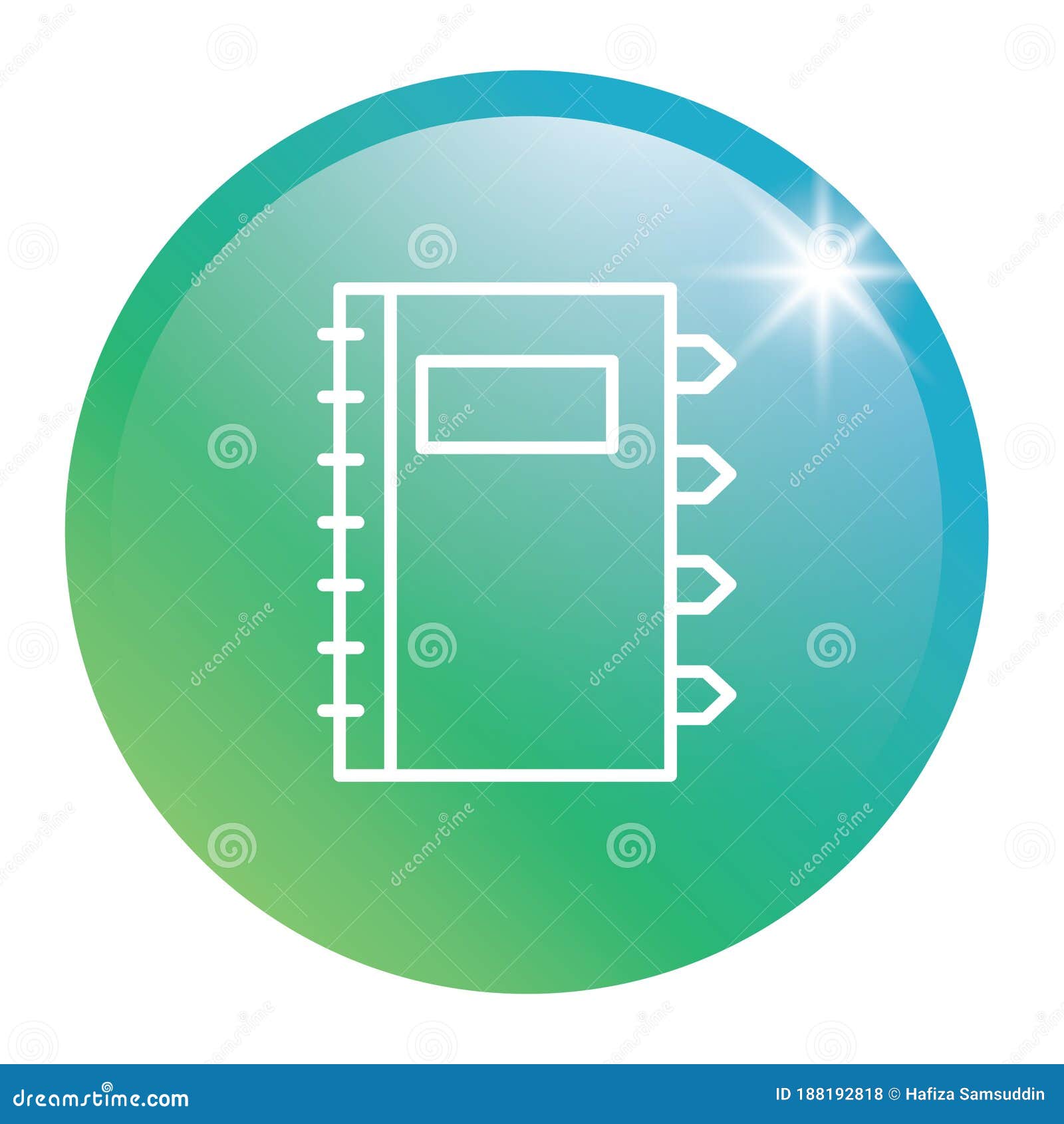 Diary Glossy Button. Vector Illustration Decorative Design Stock Vector ...