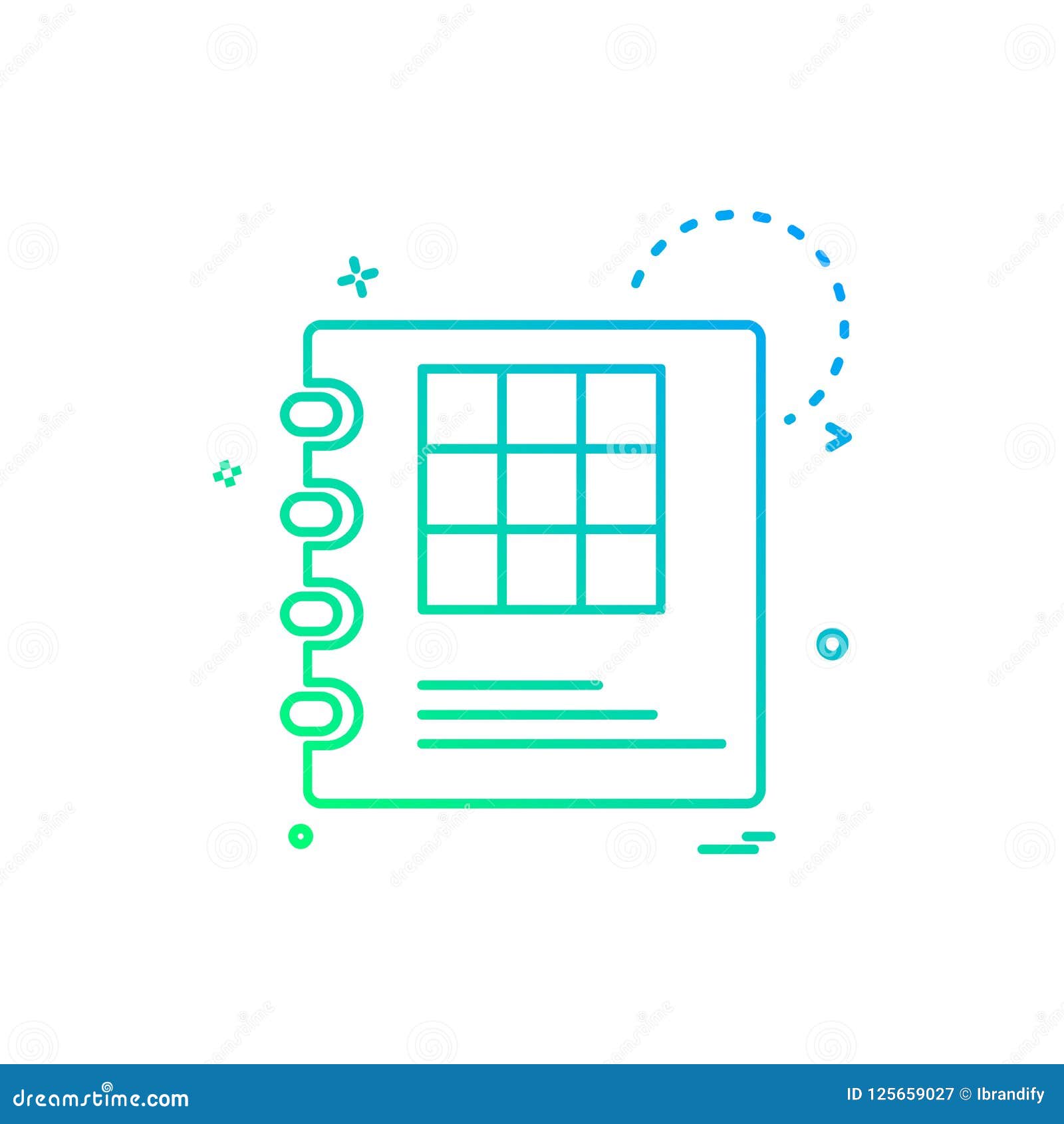 Diary icon design vector stock vector. Illustration of book - 125659027