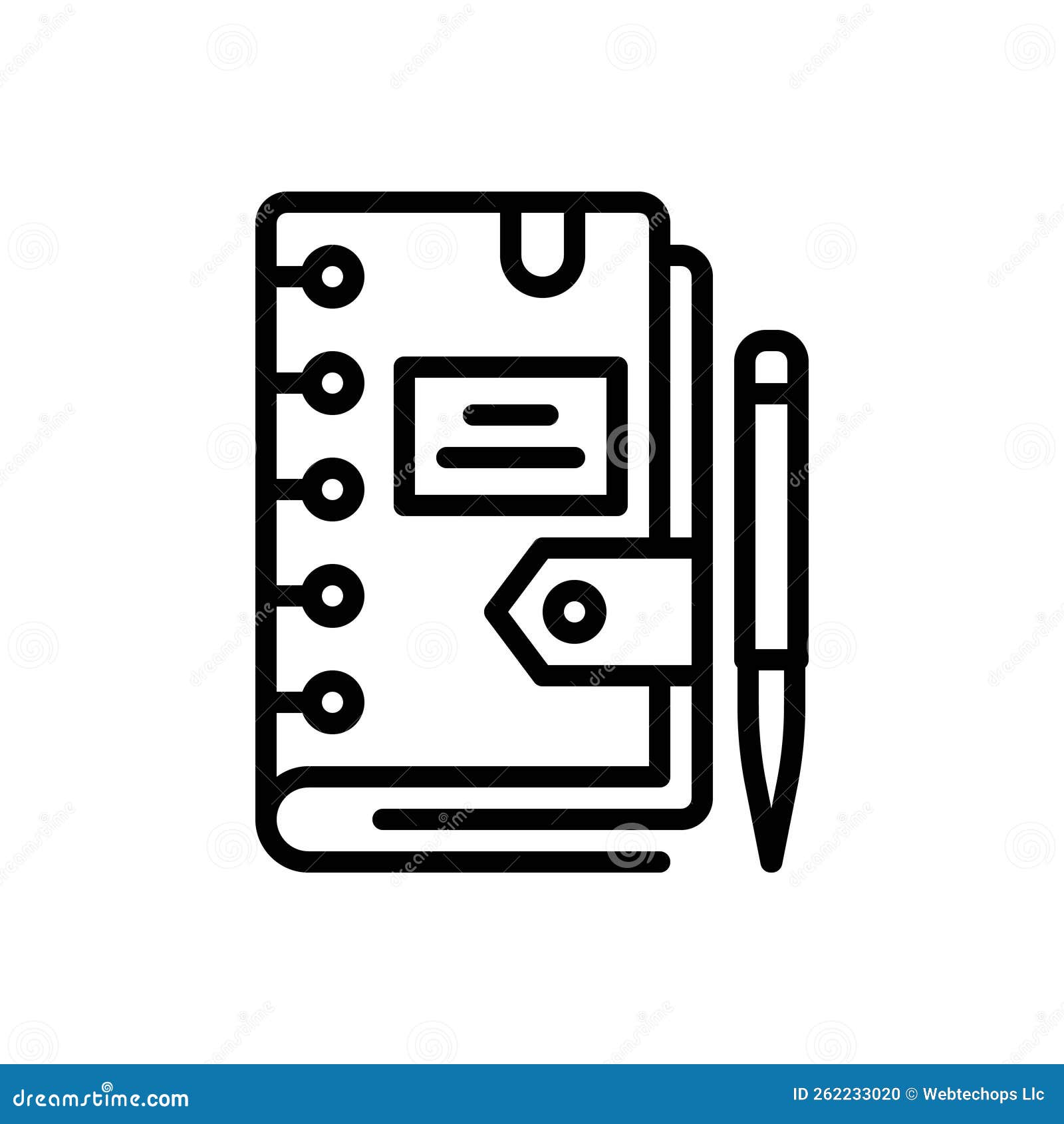 Logbook Line And Solid Icon. Paper Diary Or Daybook Silhouette Symbol ...