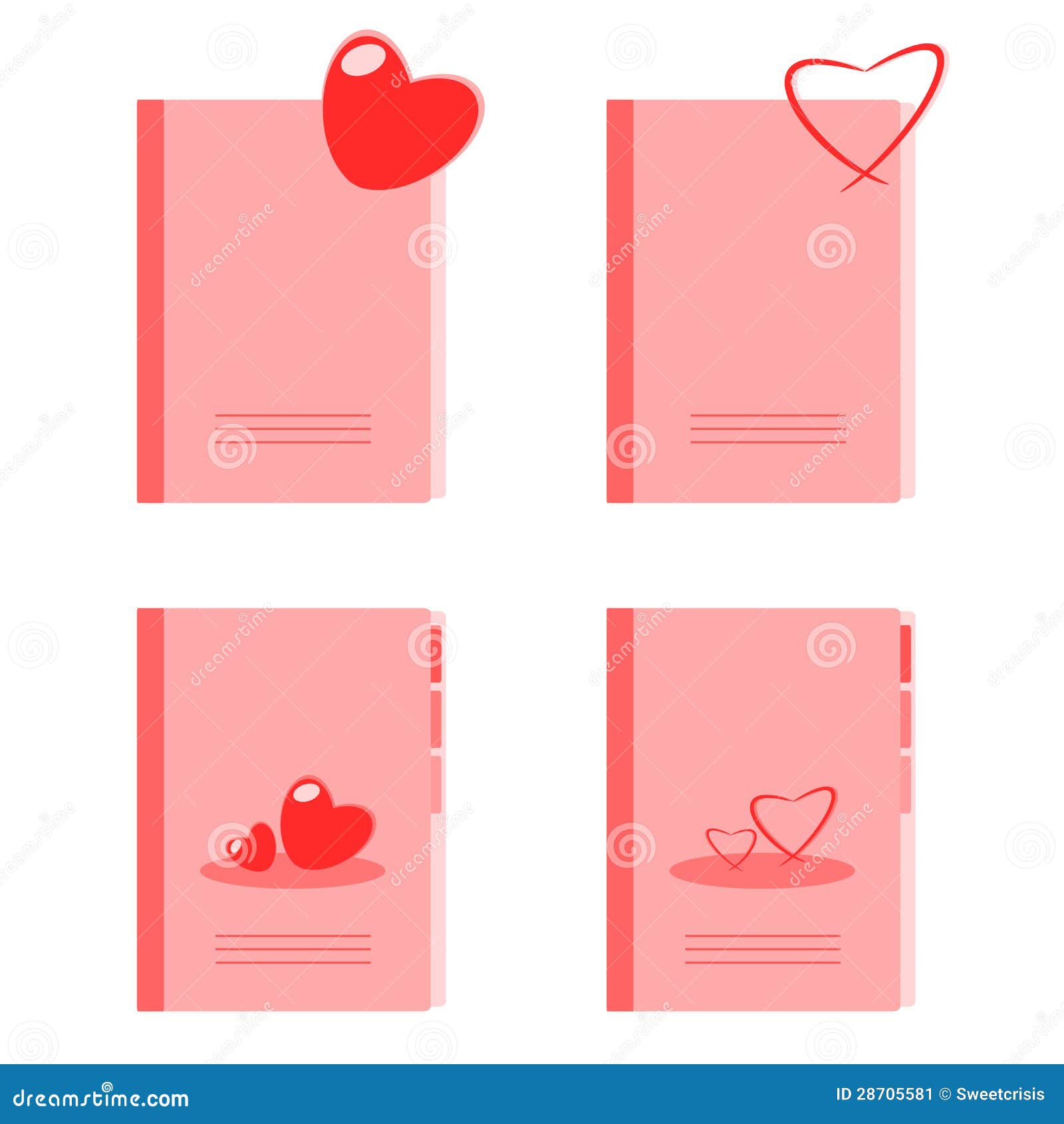 Diary of love stock vector. Illustration of romantic - 28705581