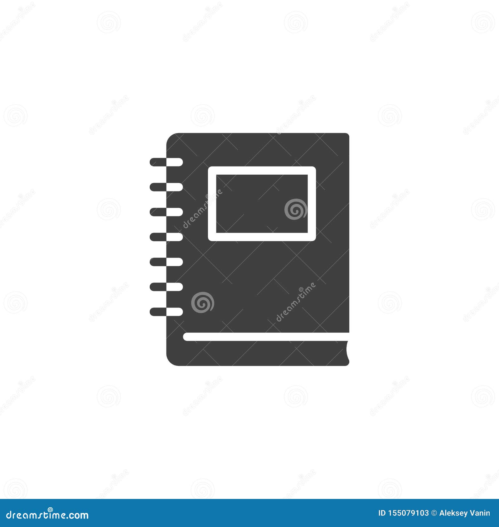 Diary, Notebook Vector Icon Stock Vector - Illustration of diary ...