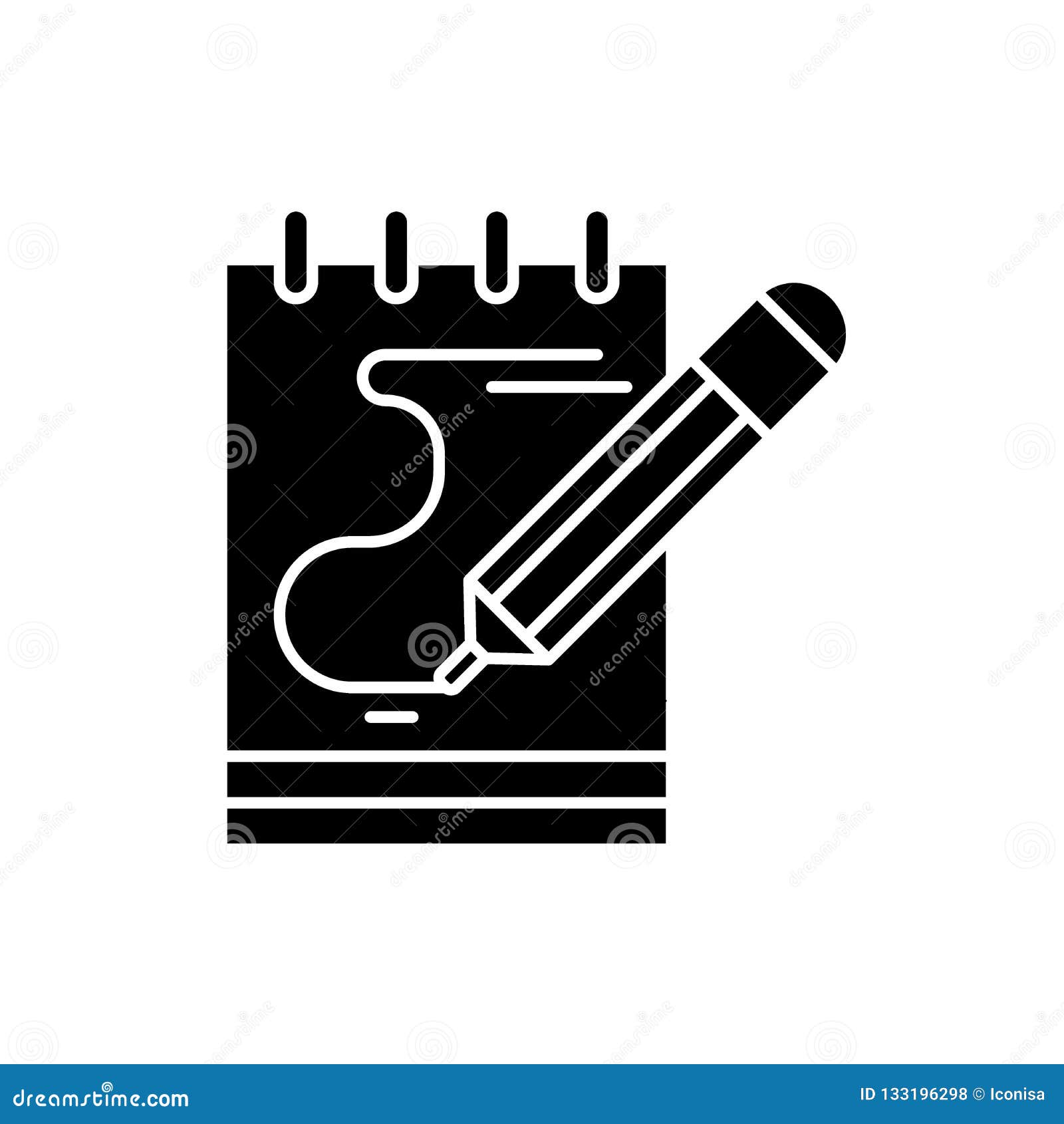 Diary Notes Line Icon Concept. Diary Notes Vector Linear Illustration ...